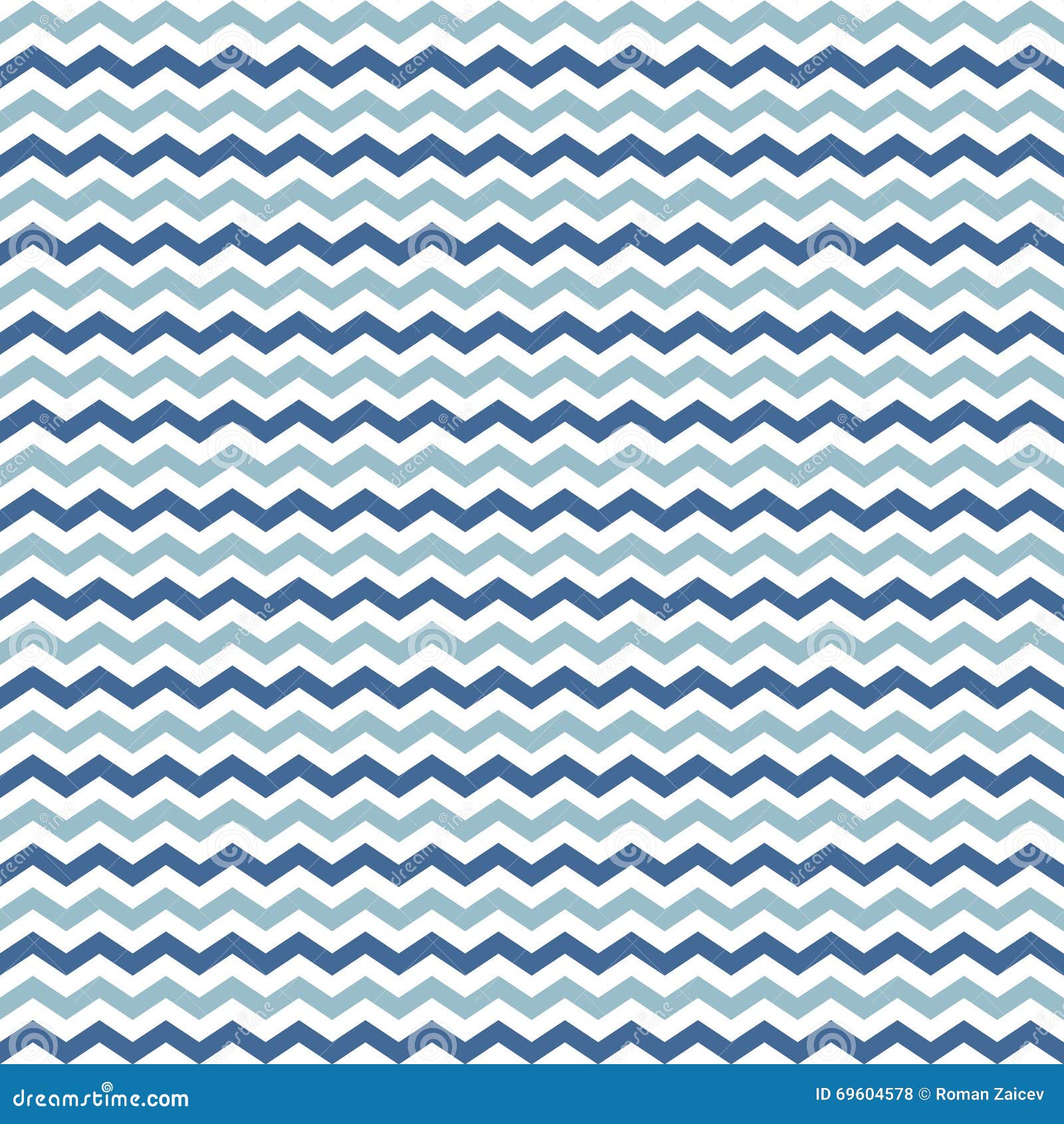 Blue River Waves Chevron Pattern Seamless Stock Vector - Illustration ...