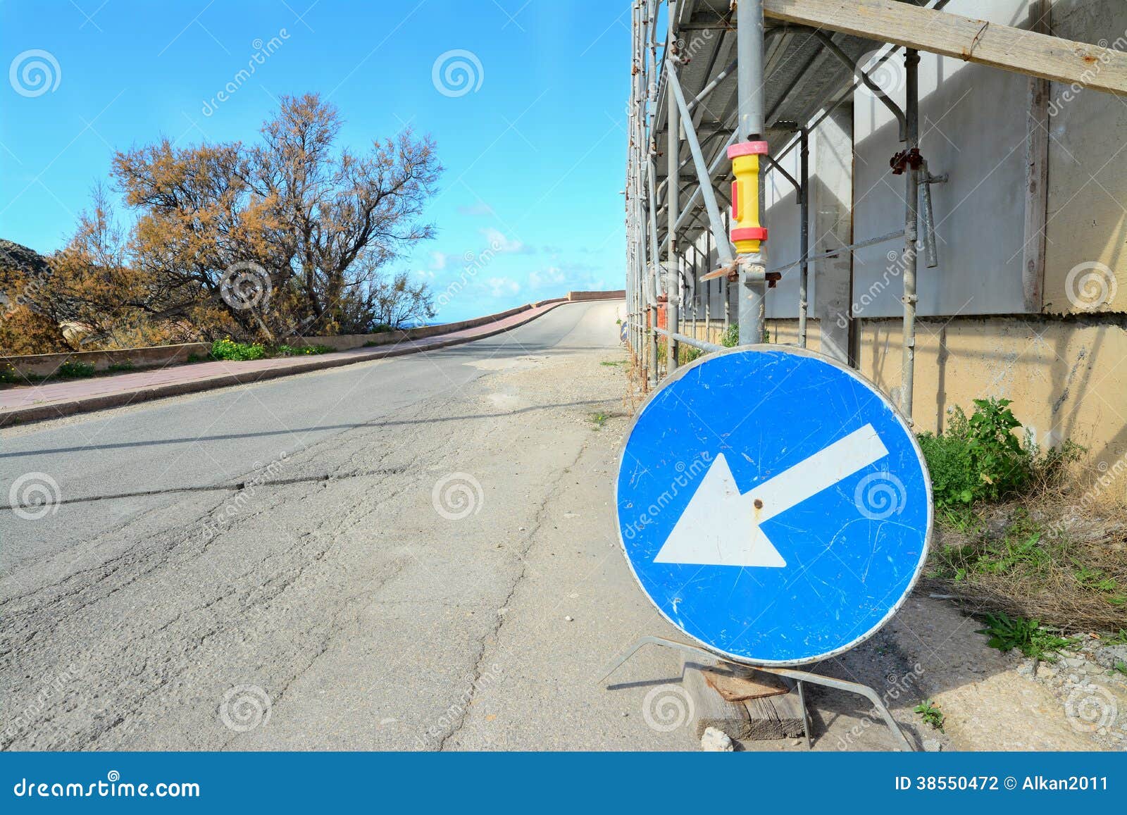 Blue road sign stock photo. Image of route, dirty, architect - 38550472
