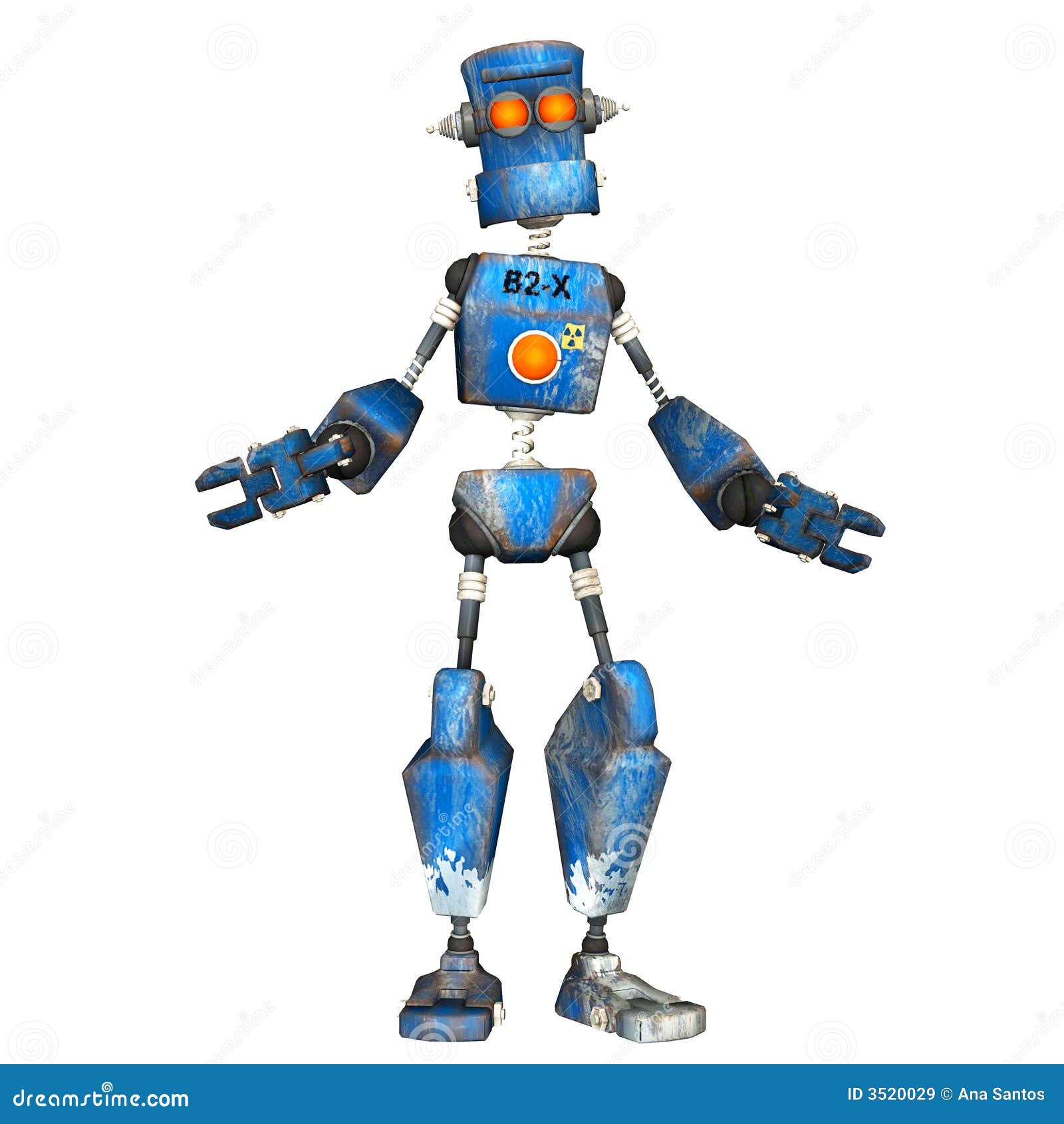 Blue Robot . 5 stock illustration. Illustration of expression - 3520029