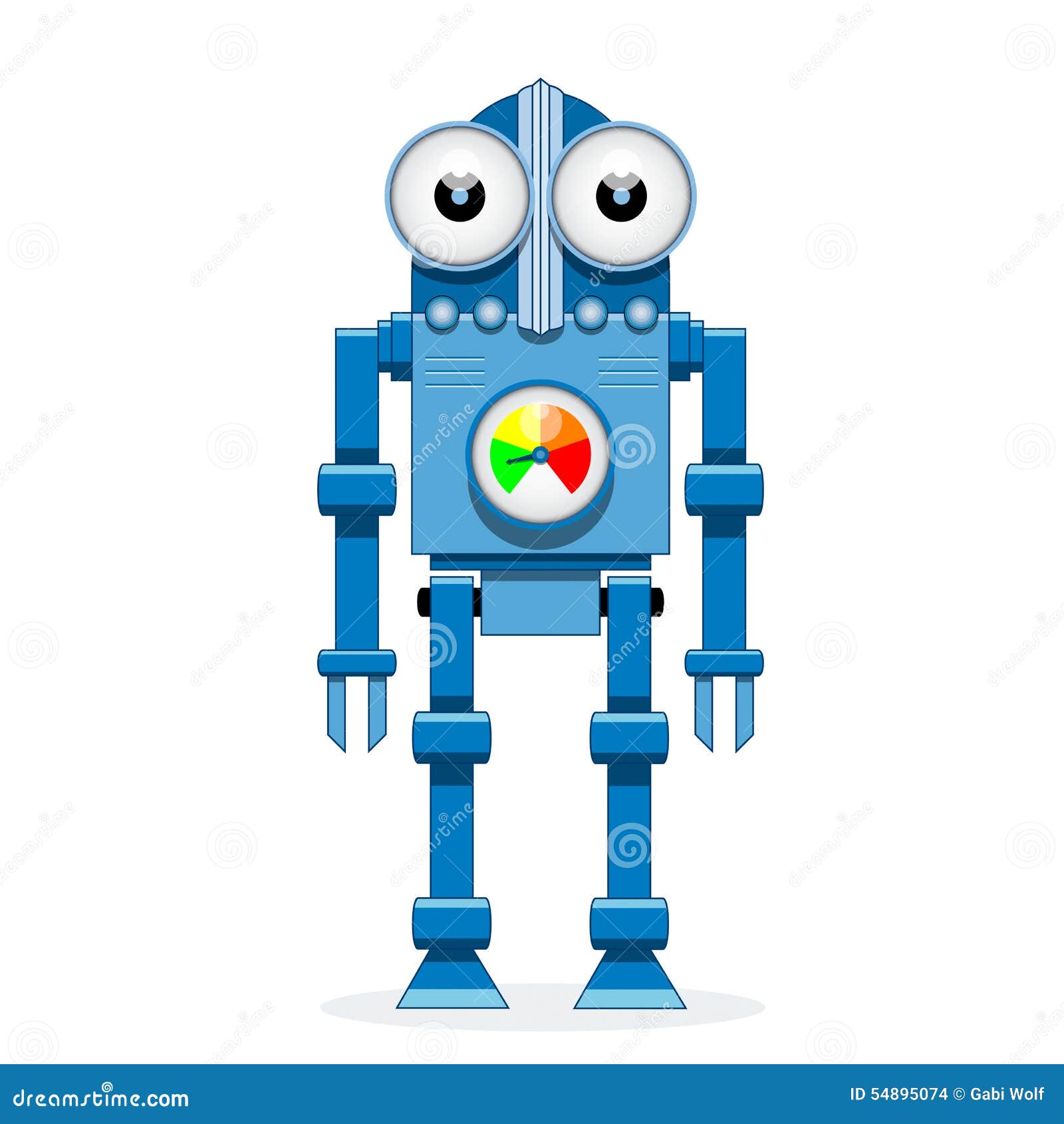 Blue robot stock illustration. Illustration of blue, decorative - 54895074