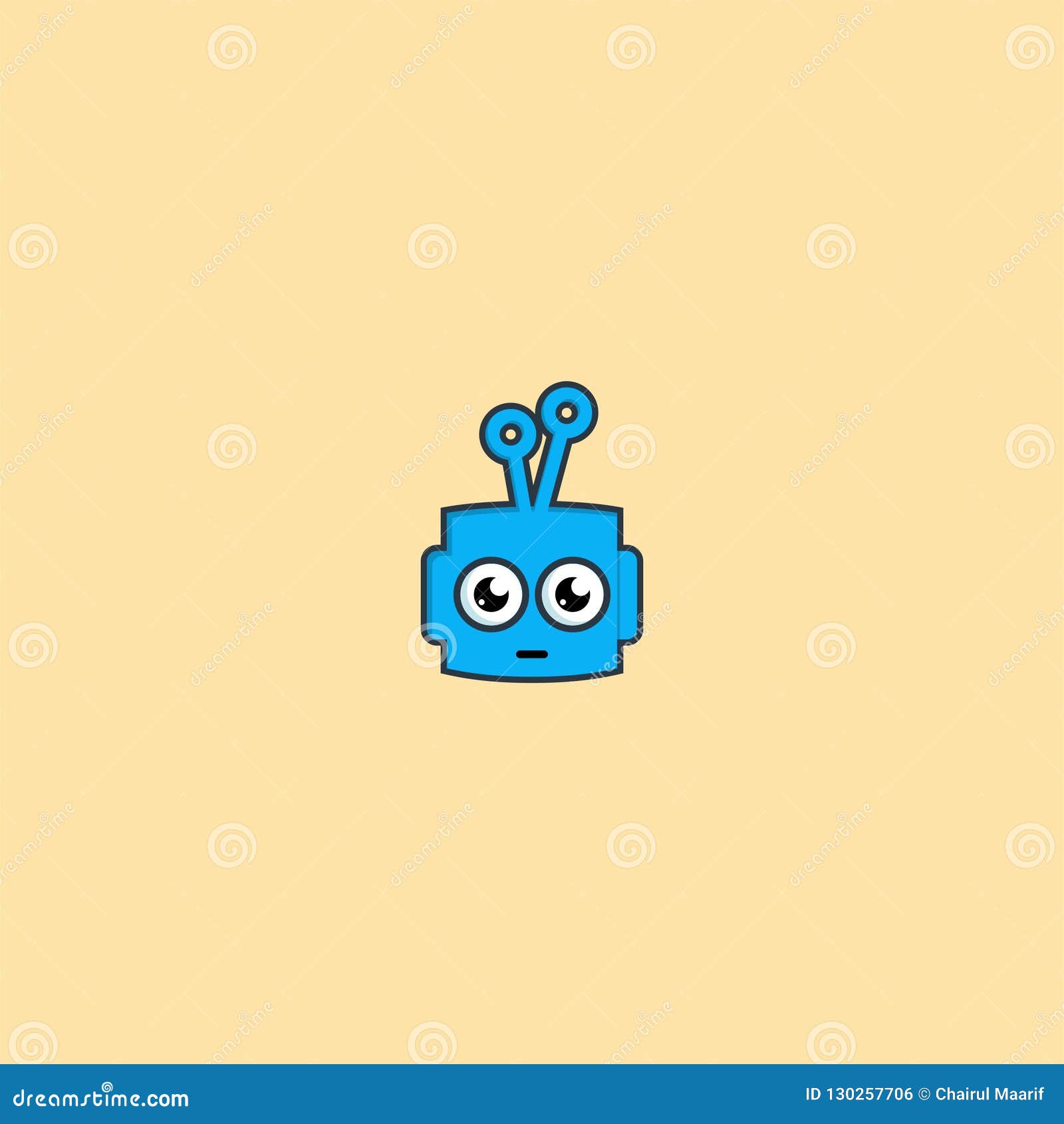 Blue Robot Logo Design. Symbol Dan Icon Vector Template Stock Vector ...