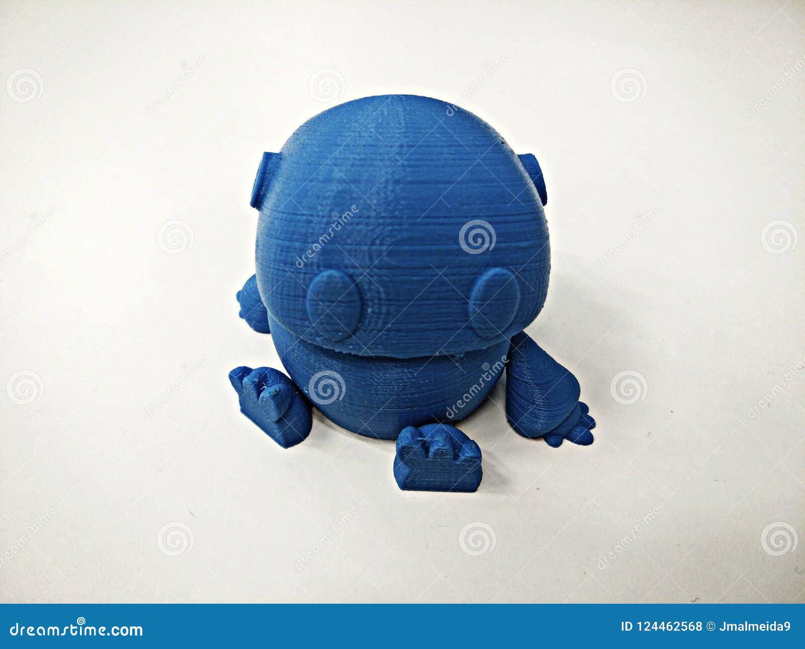 Blue Robot Model Printed in 3d Stock Photo - Image of isolated, sitting ...