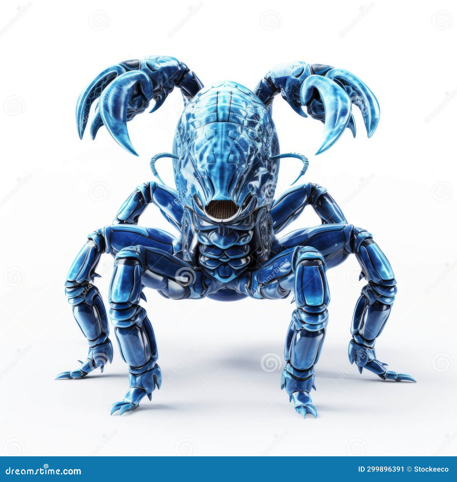Blue Robot Scorpion: a Technological Marvel of Otherworldly Grotesquery ...