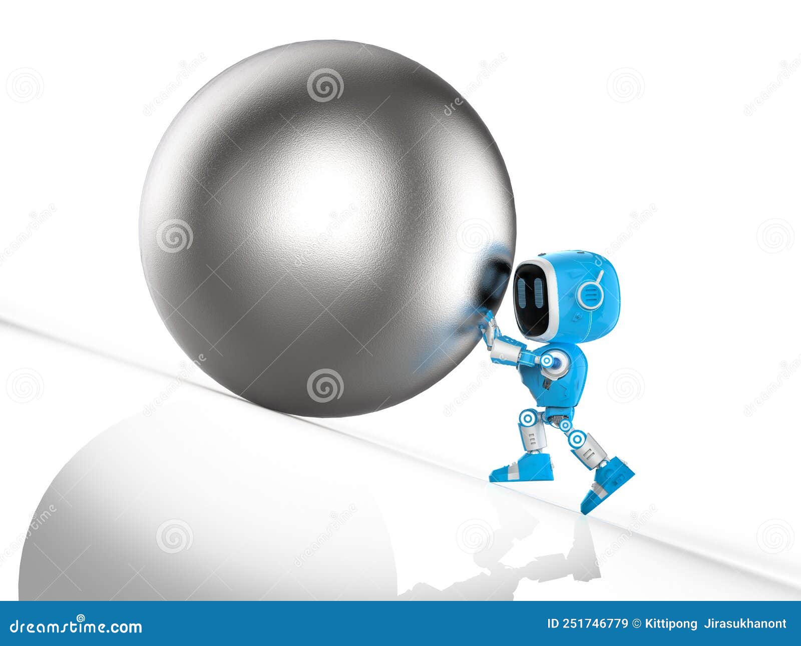 Robot And Push Button Royalty-Free Stock Photography | CartoonDealer ...