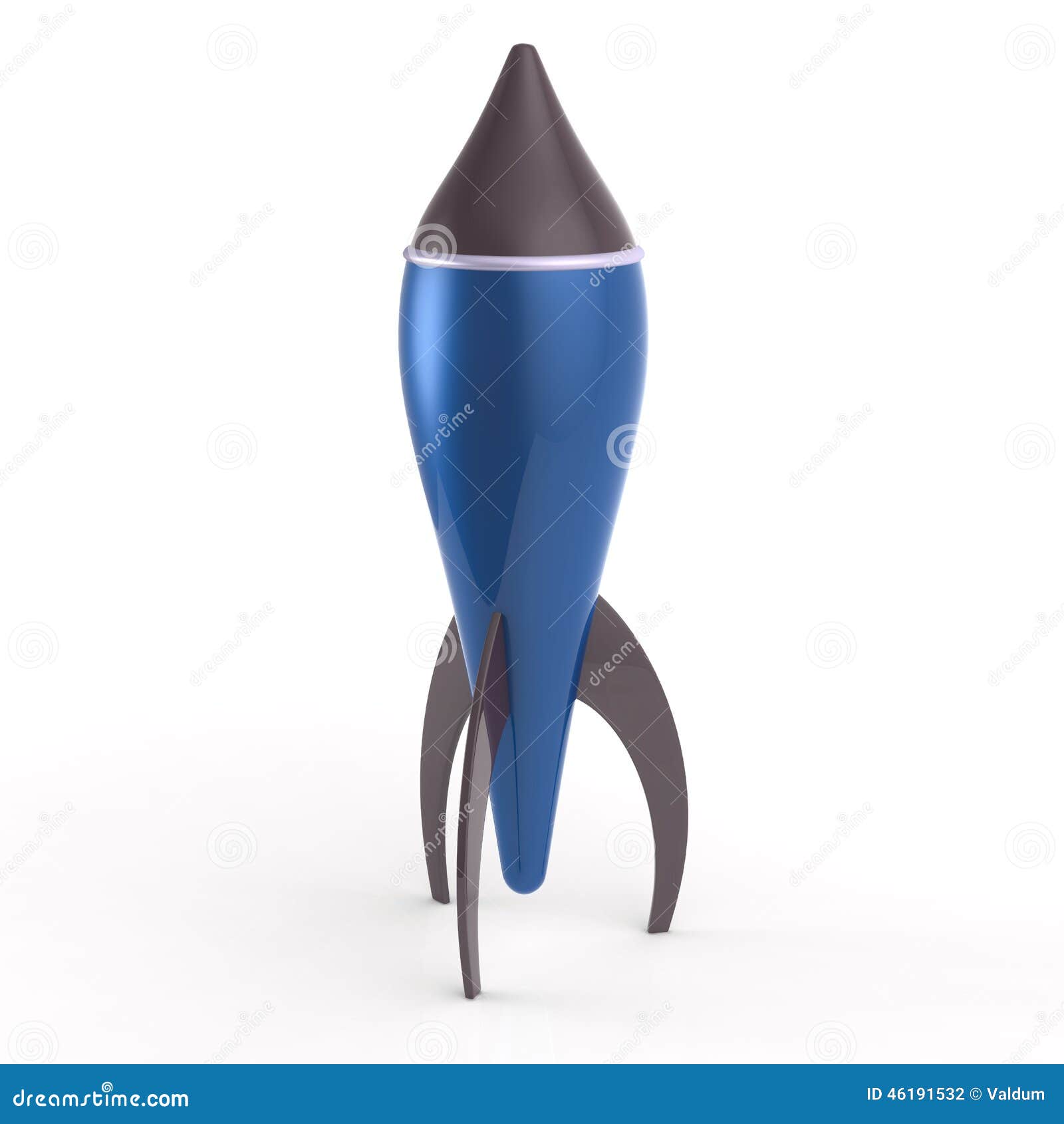 Blue rocket stock illustration. Illustration of sign - 46191532