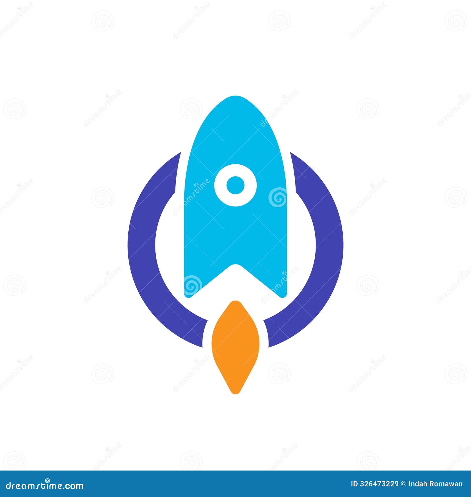 A Blue Rocket SciTech Communications Logo Vector Stock Illustration ...