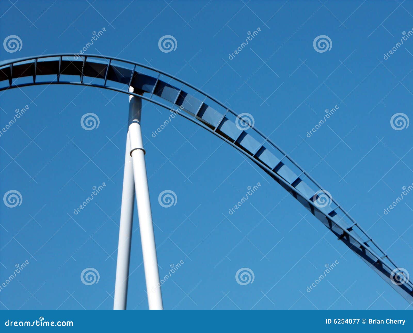 Blue Roller Coaster stock image. Image of twist, line - 6254077
