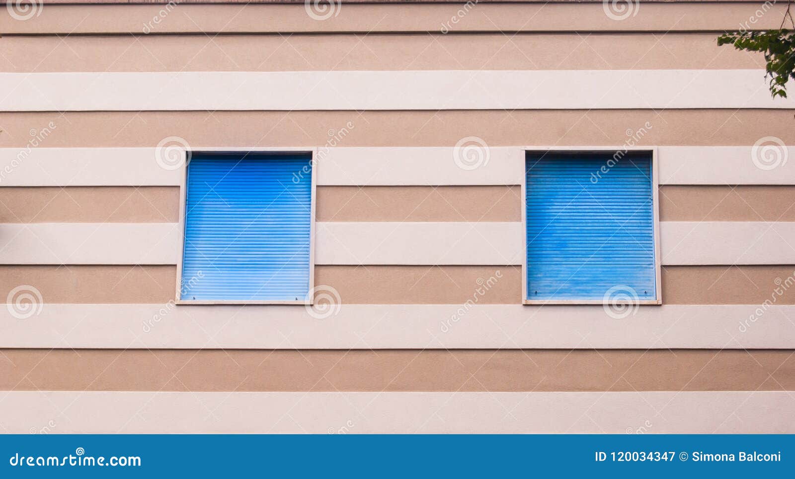 Two Windows and Lines Bicolors Wall Stock Image - Image of rays ...
