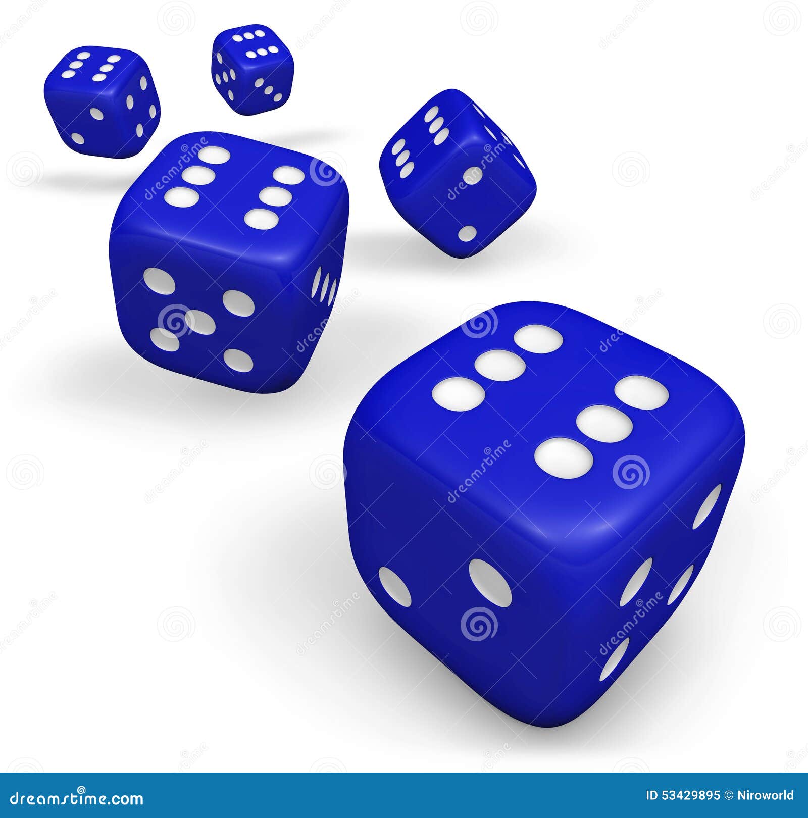 Blue Rolling Dice stock illustration. Illustration of backgammon - 53429895
