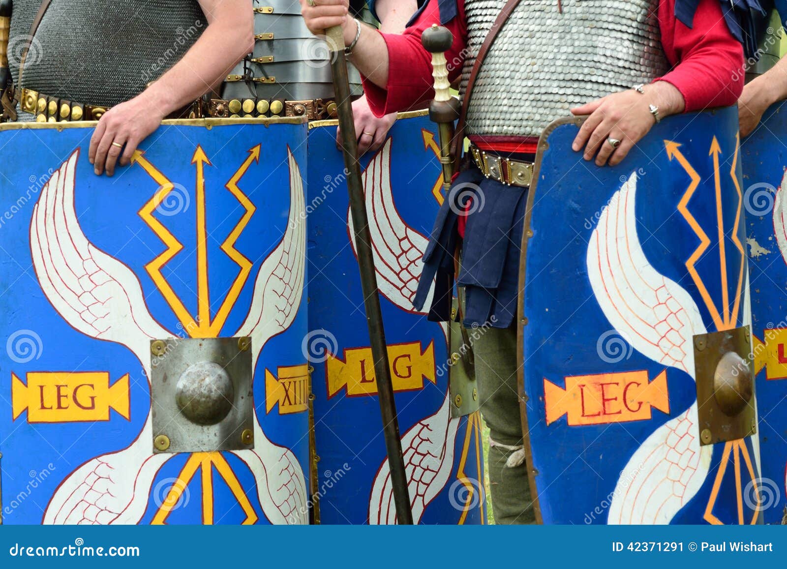 Blue Roman shields stock image. Image of confrontation - 42371291