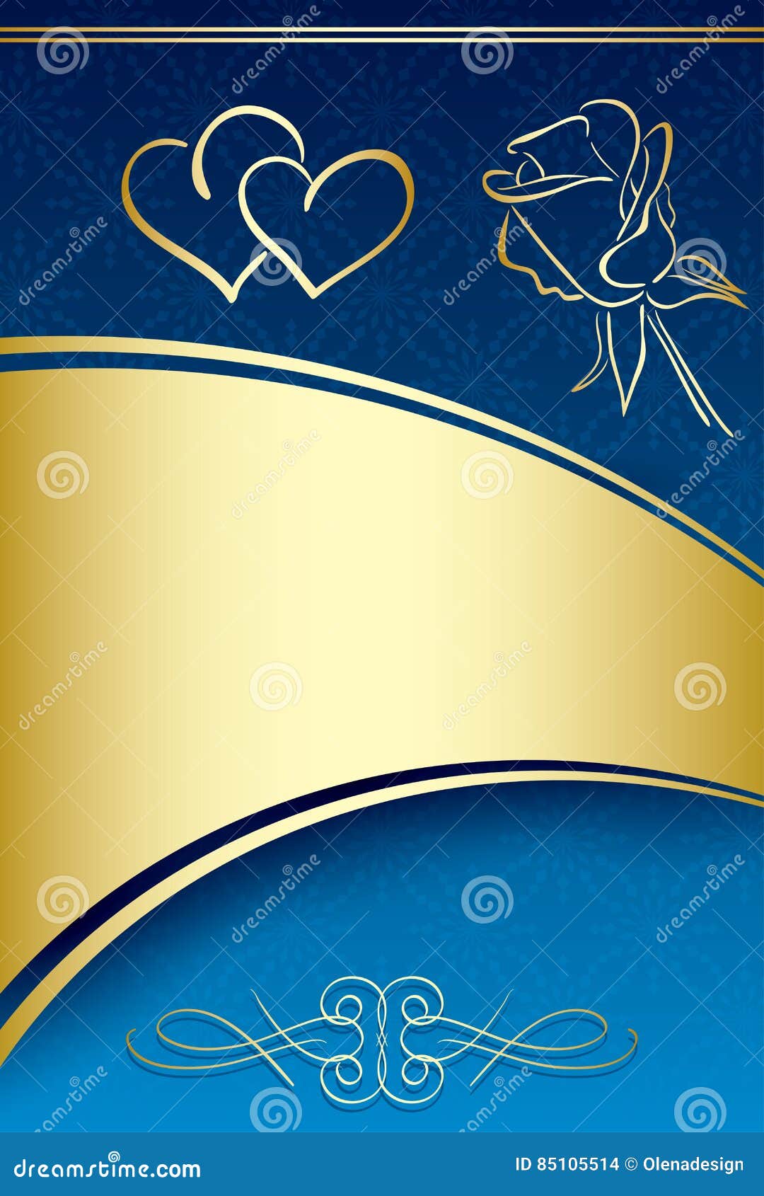 Blue Romantic Background with Hearts - Valentine Stock Vector ...