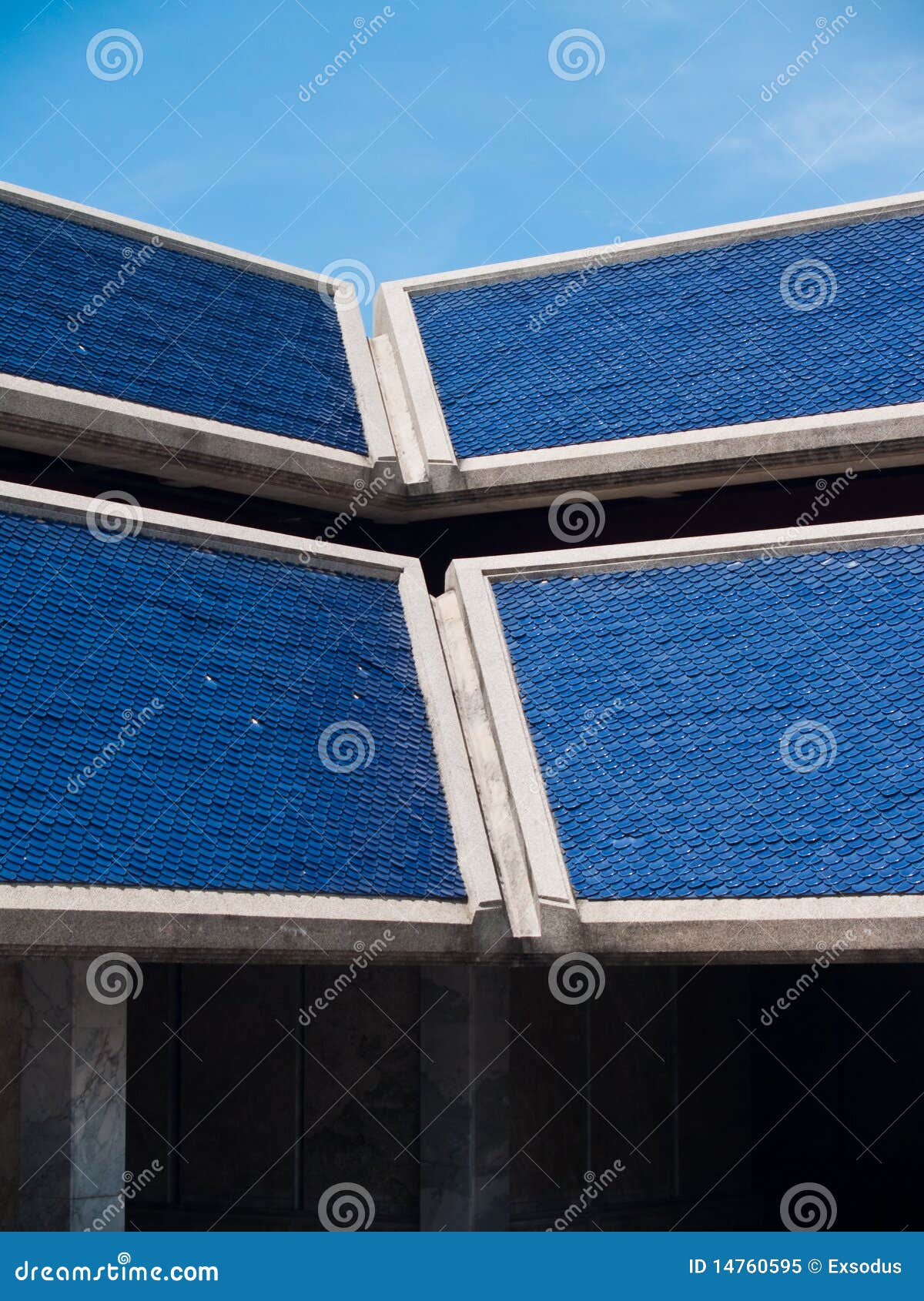 Blue roof stock image. Image of solid, object, ridge - 14760595