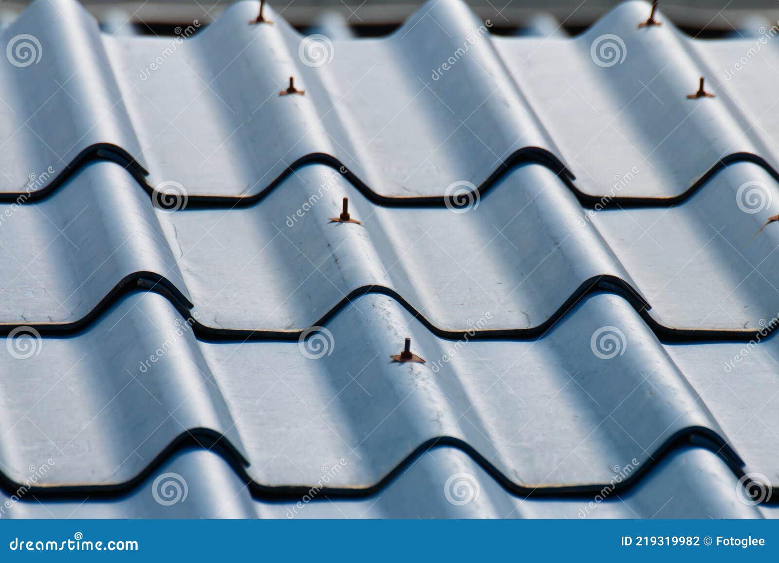 Blue Roof Sheet , Asbestos Cement Roofing Sheets Stock Photo - Image of ...