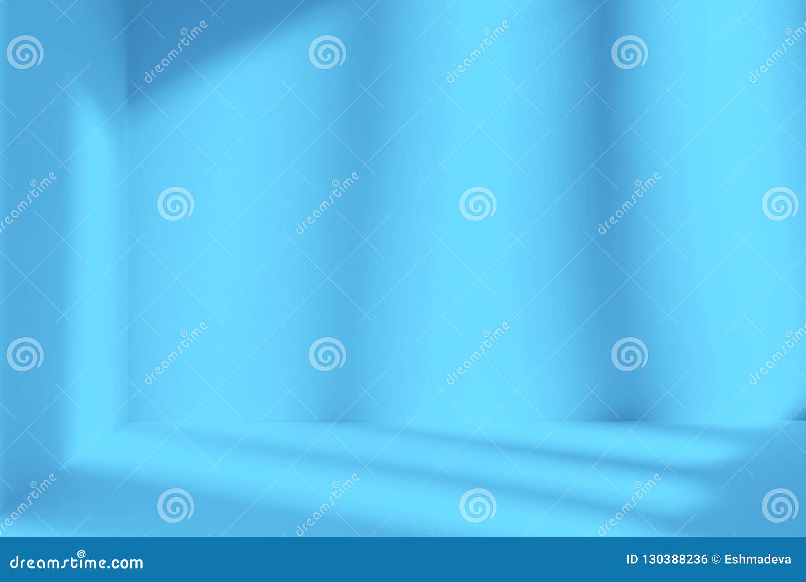 Blue Room with Artistic Shadow Stock Photo - Image of copy, floor ...
