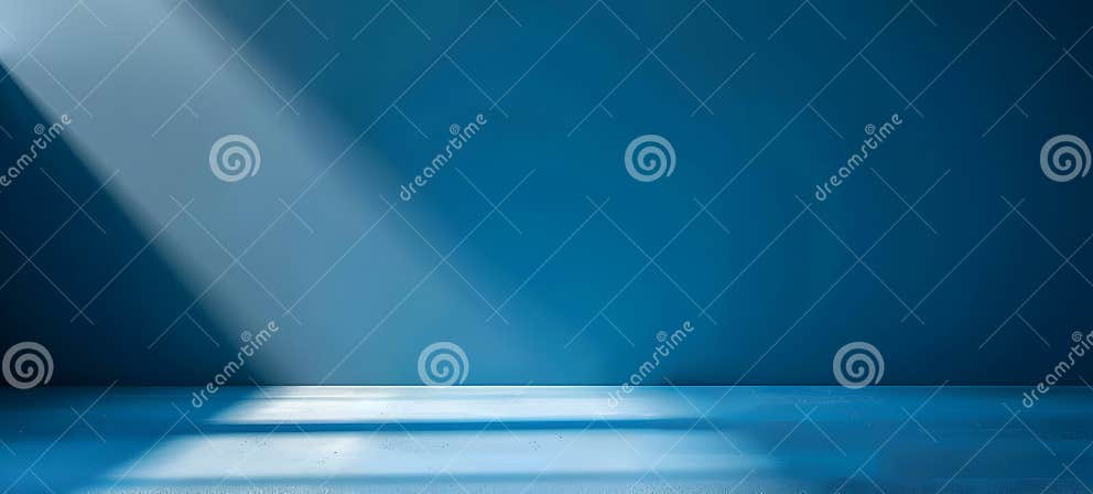 A blue room with light stock photo. Image of background - 321690824