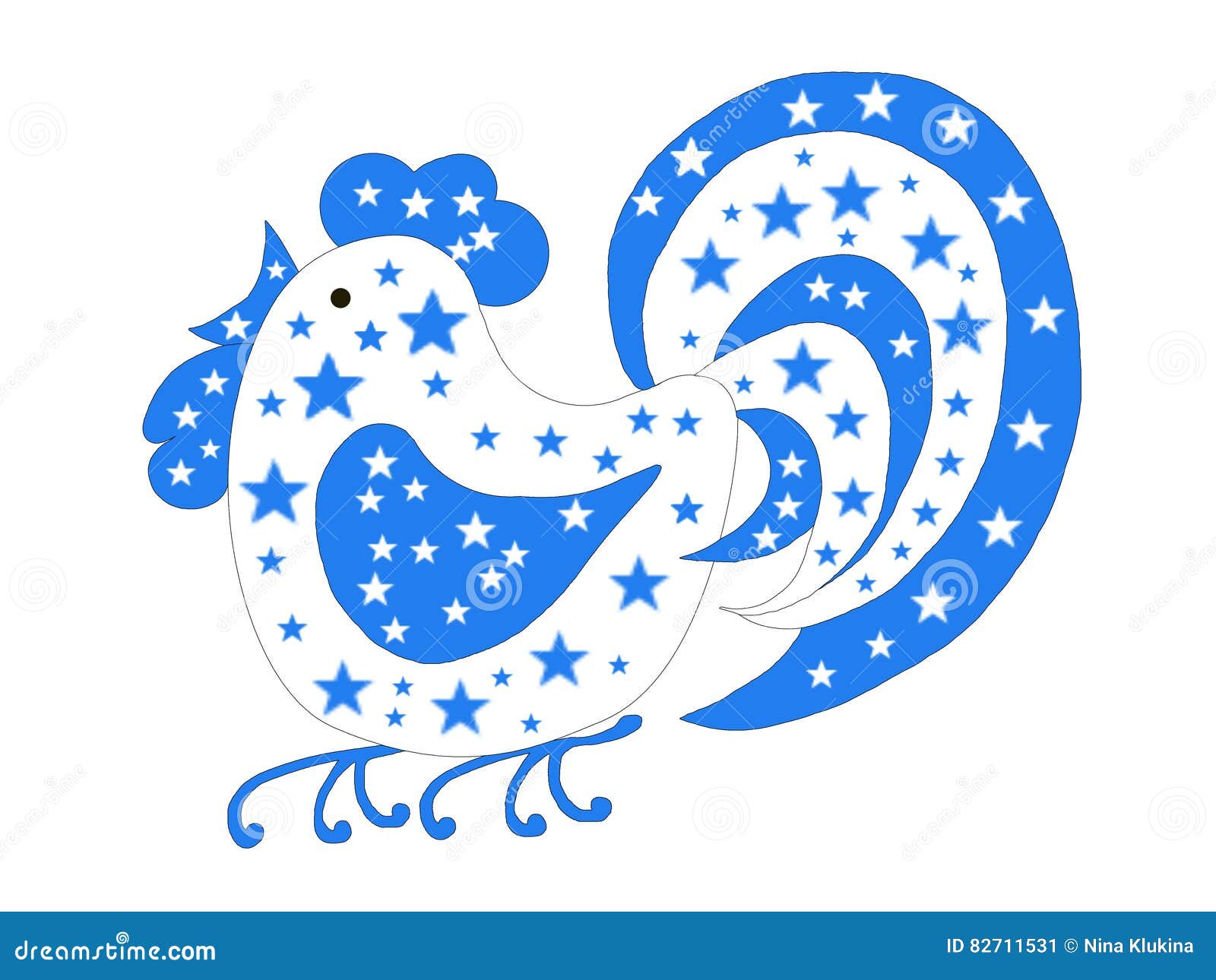 Blue Rooster Weather Vane Icon Isolated On White Background ...