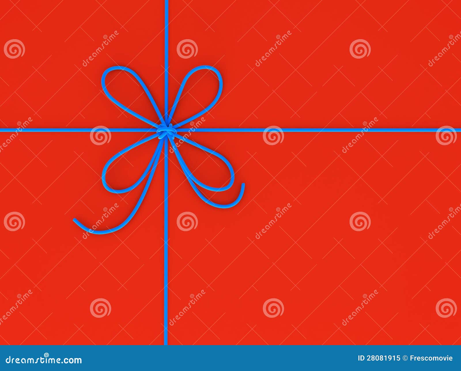 Blue rope and bow. stock illustration. Illustration of decoration ...