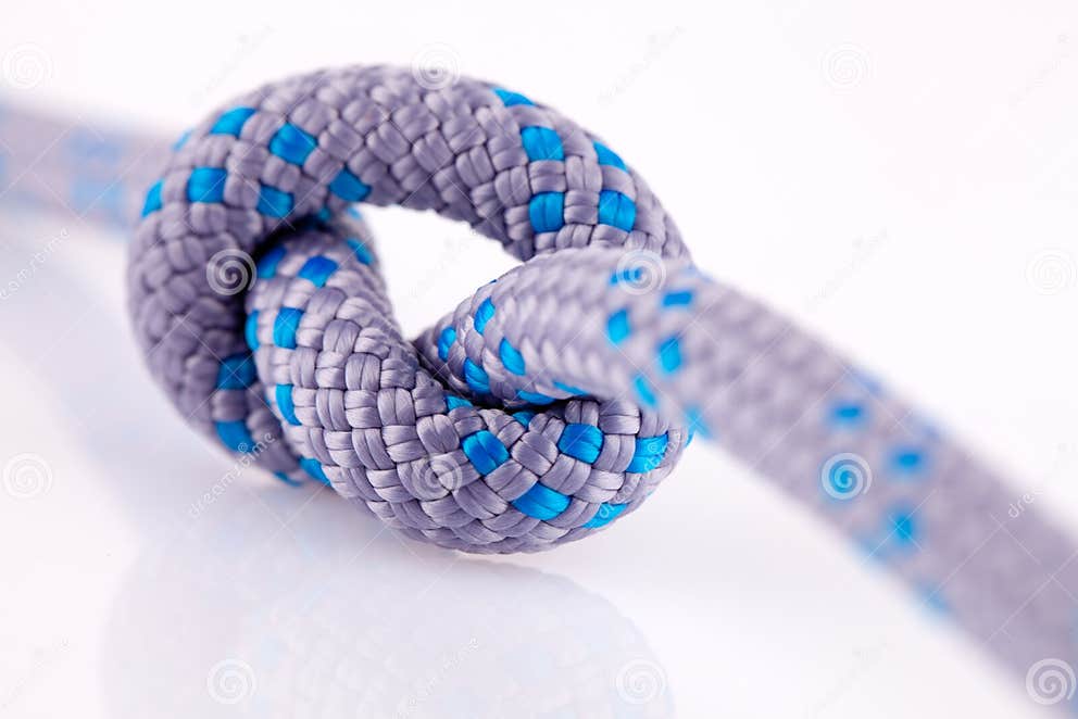 Blue rope knot stock photo. Image of connection, equipment - 24270134