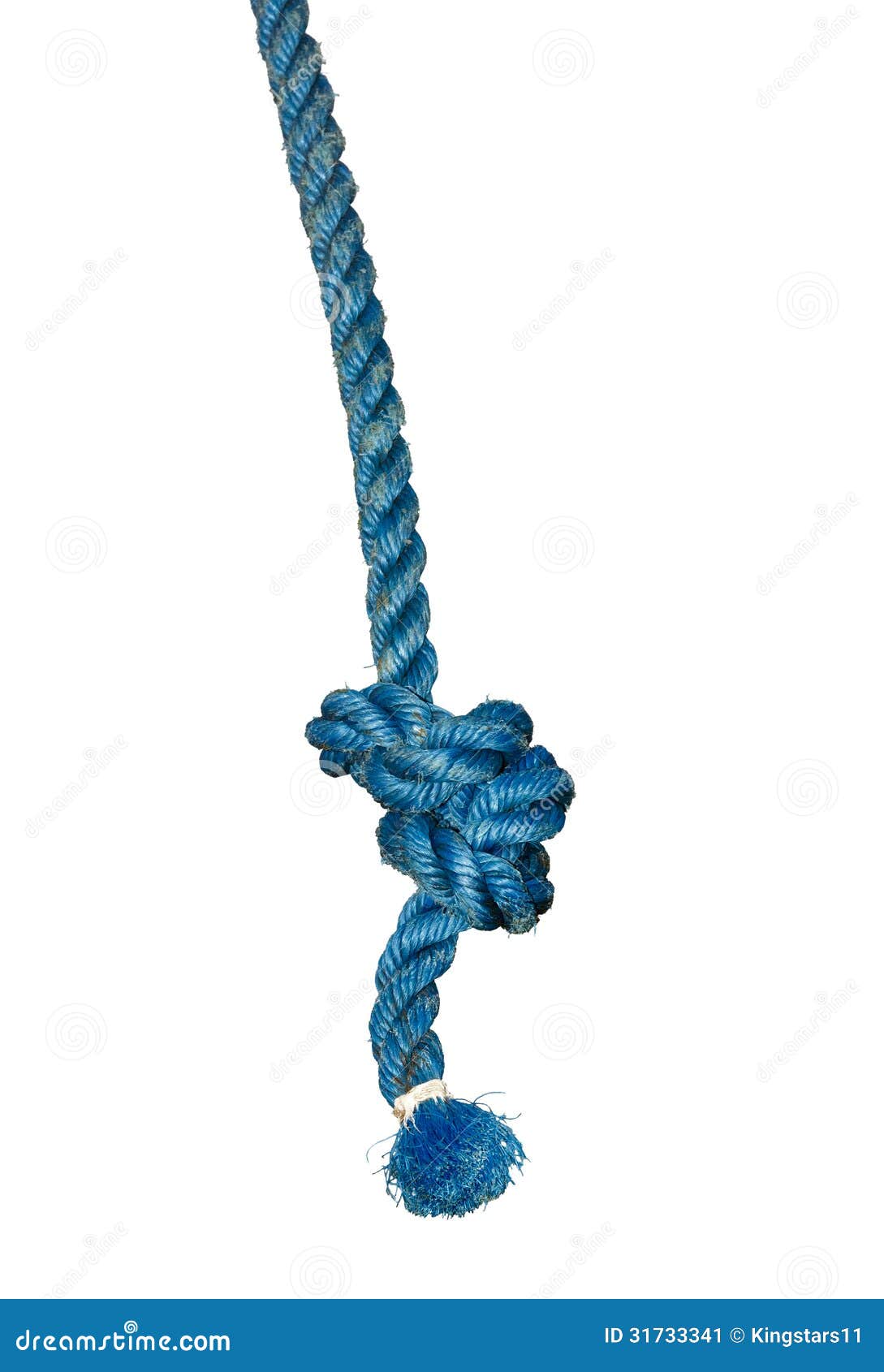 Blue rope knot stock image. Image of brown, background - 31733341