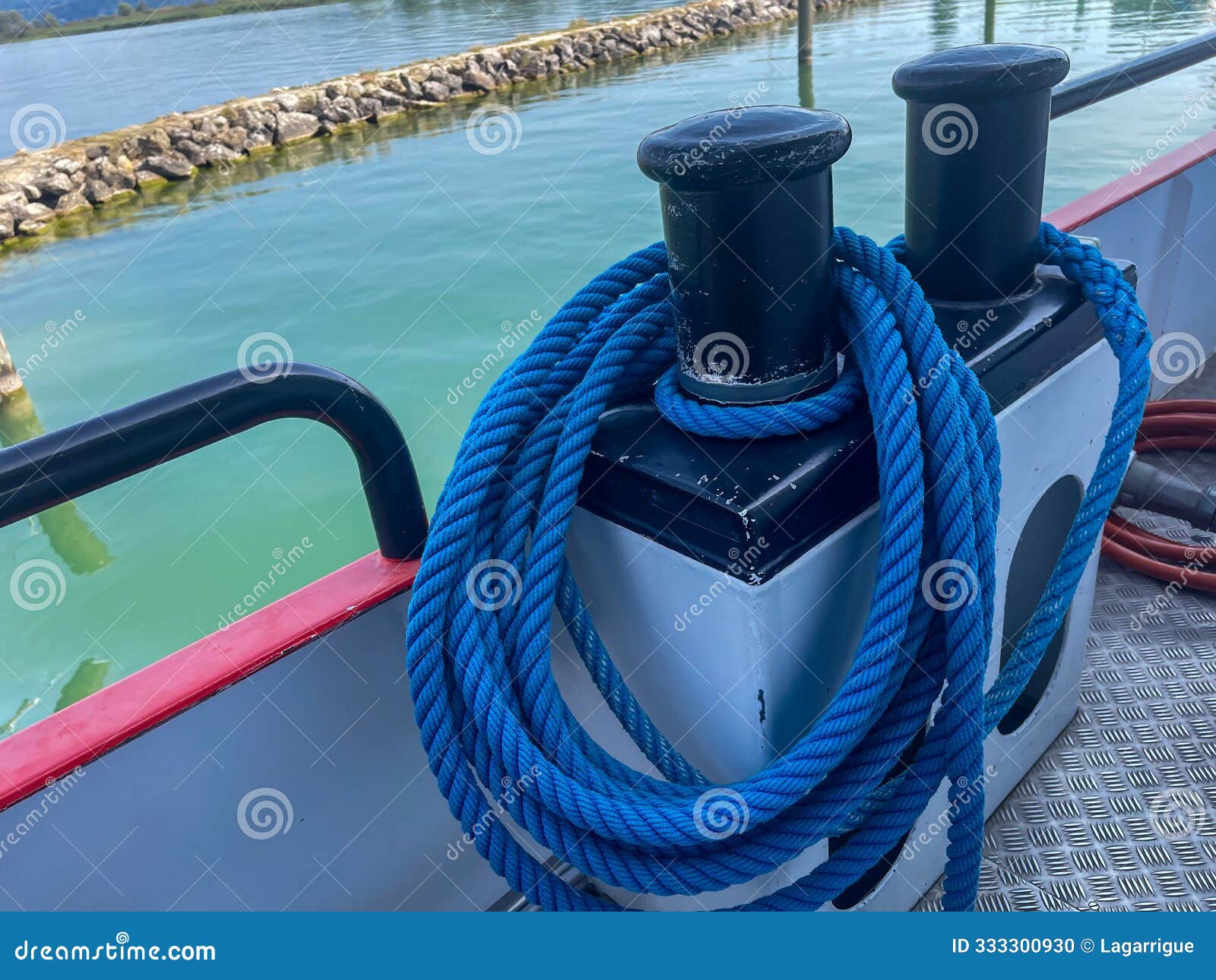 Iron Bollard Pull And Clouds In The Background Stock Photography ...