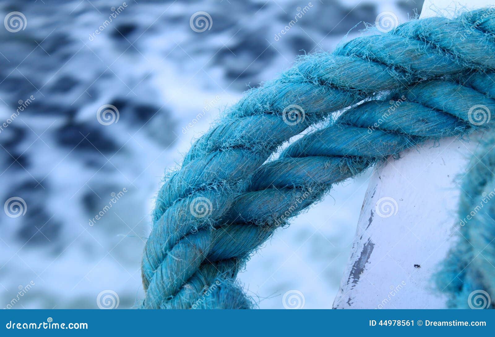 Blue rope on a ship stock image. Image of summer, sail - 44978561