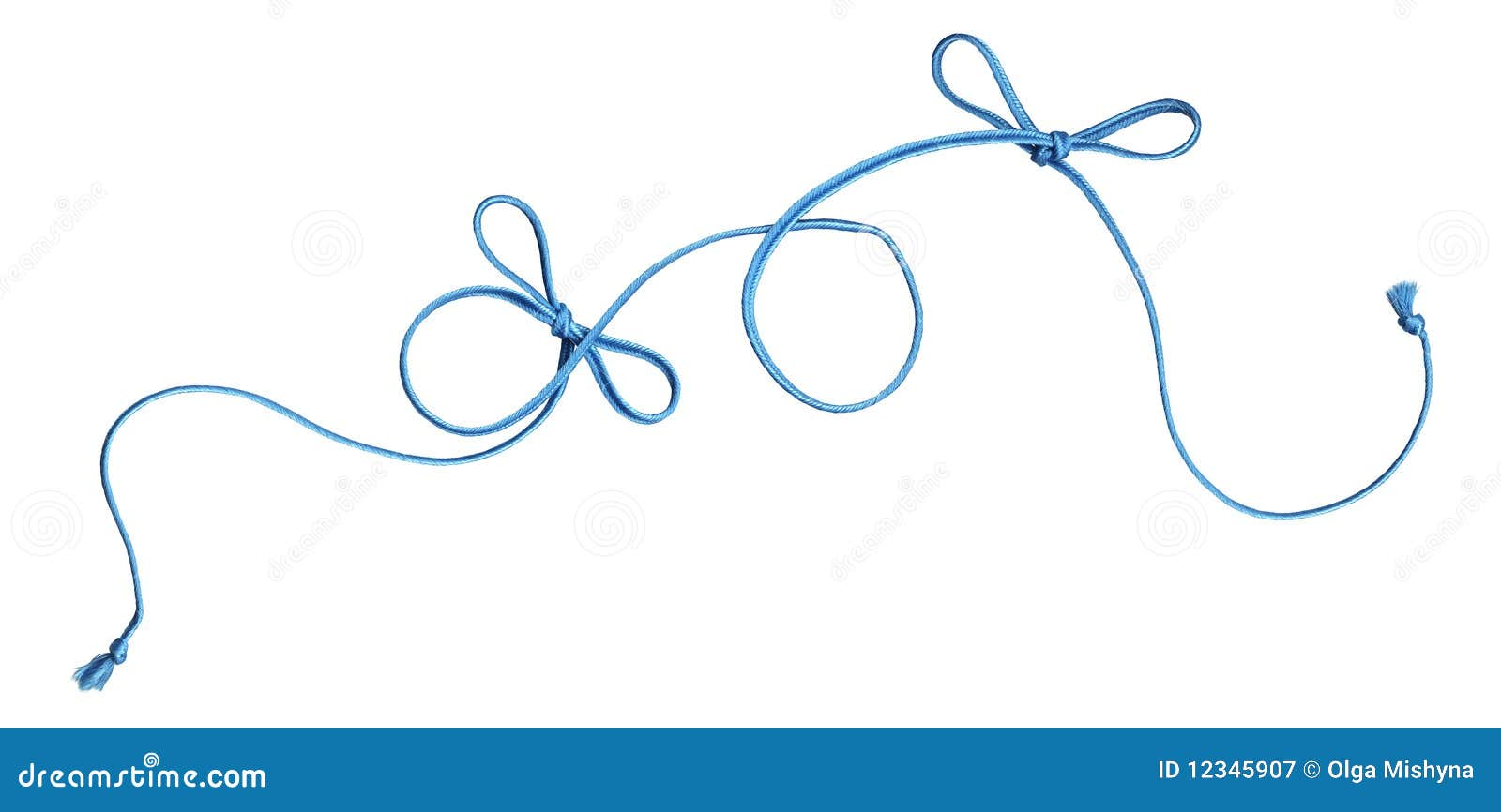 Blue rope swirl with bows stock illustration. Illustration of festive ...