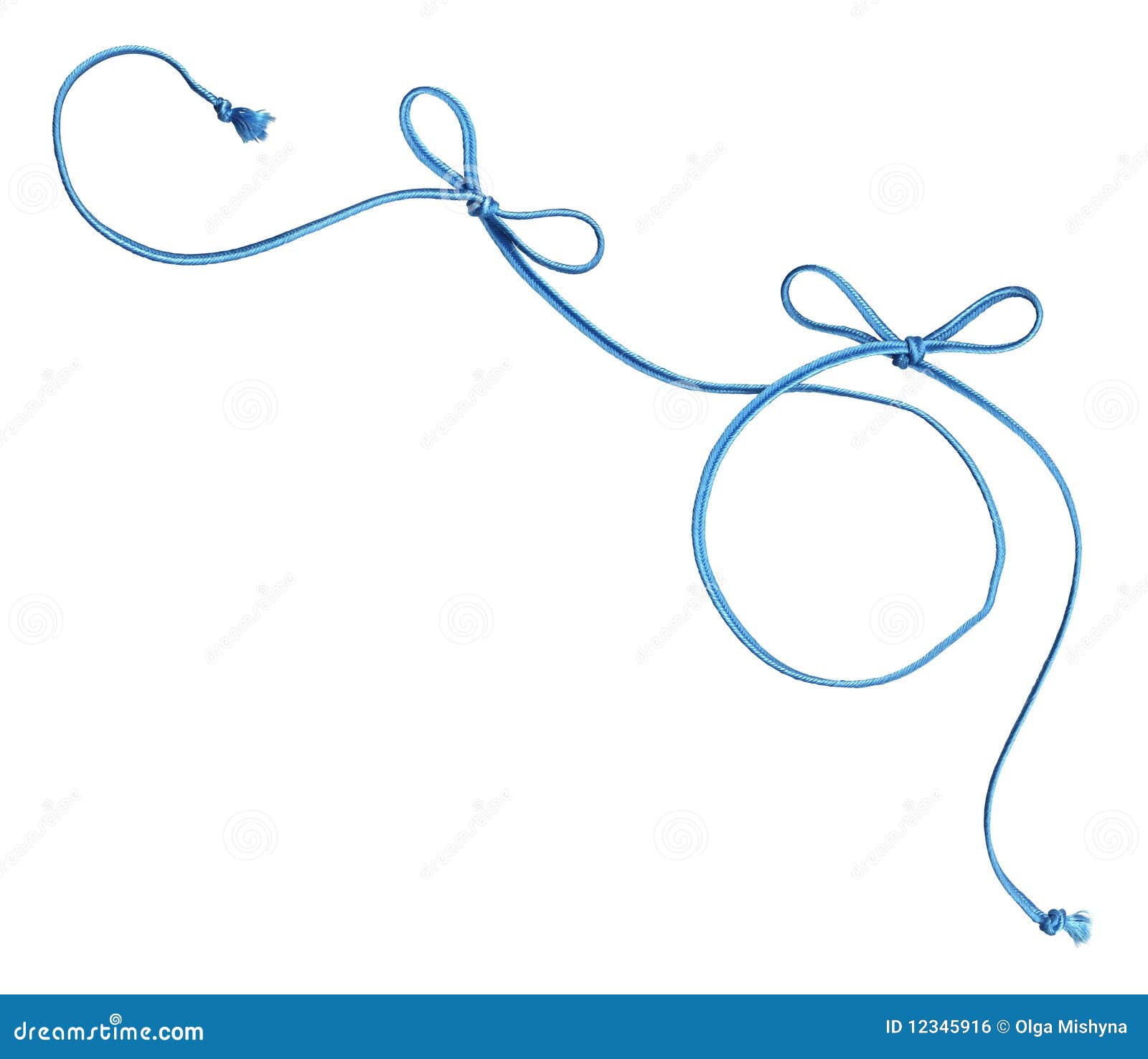 Blue rope swirl with bows stock illustration. Illustration of idea ...