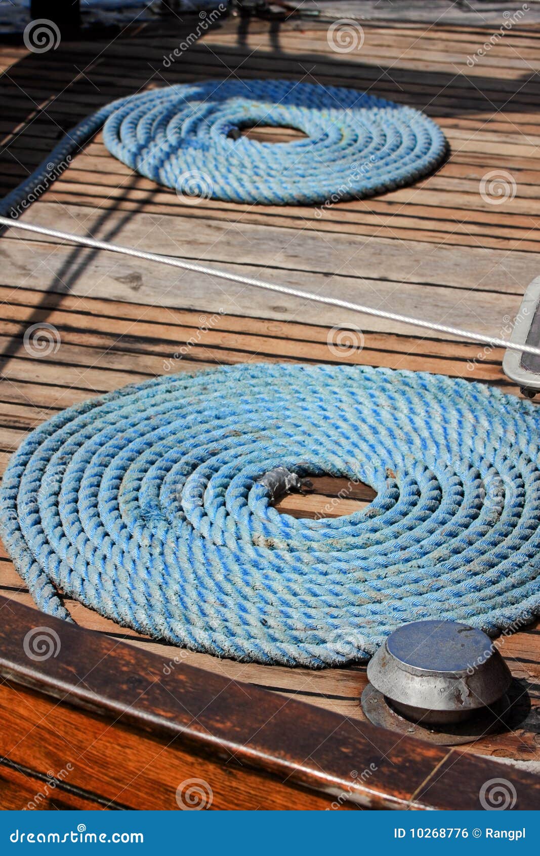 Blue ropes stock photo. Image of lines, deck, rope, double - 10268776