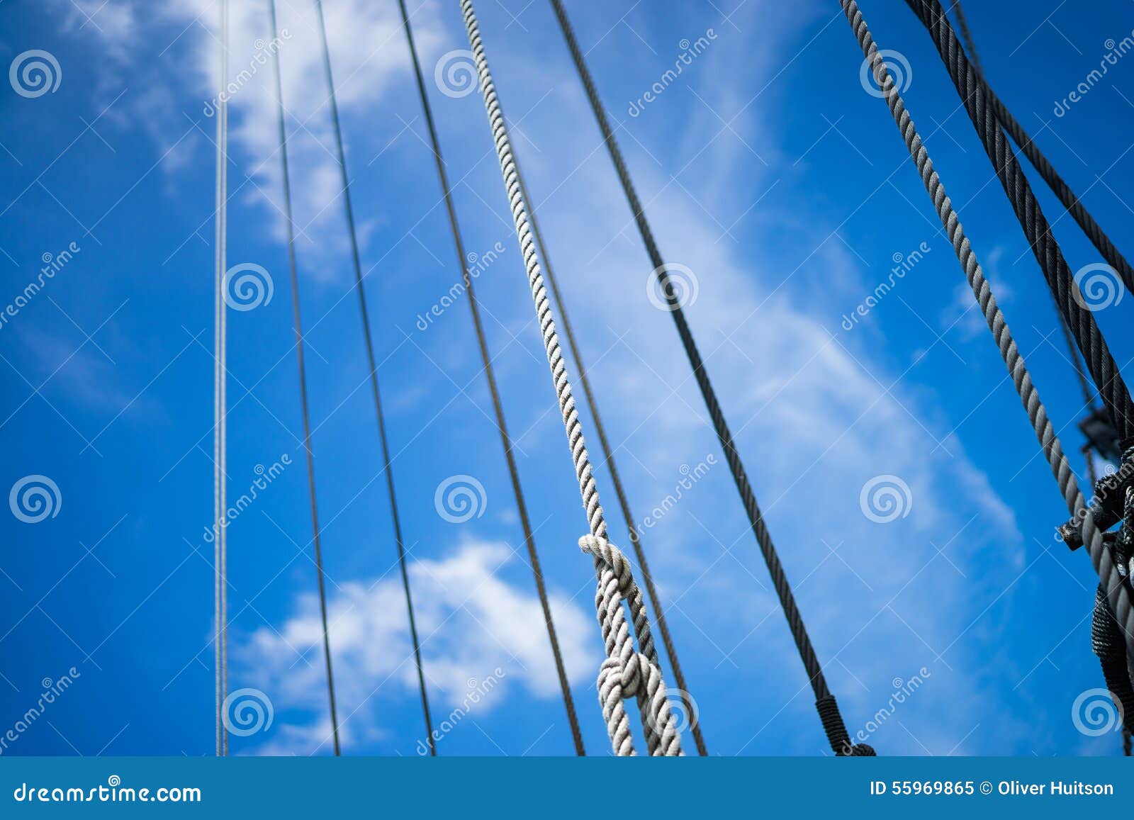 Blue ropes stock image. Image of knot, shallow, ropes - 55969865