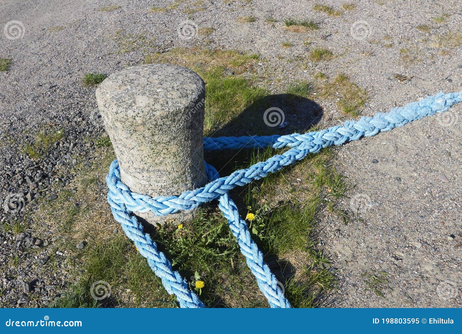Blue ropes at harbour stock image. Image of harbour - 198803595
