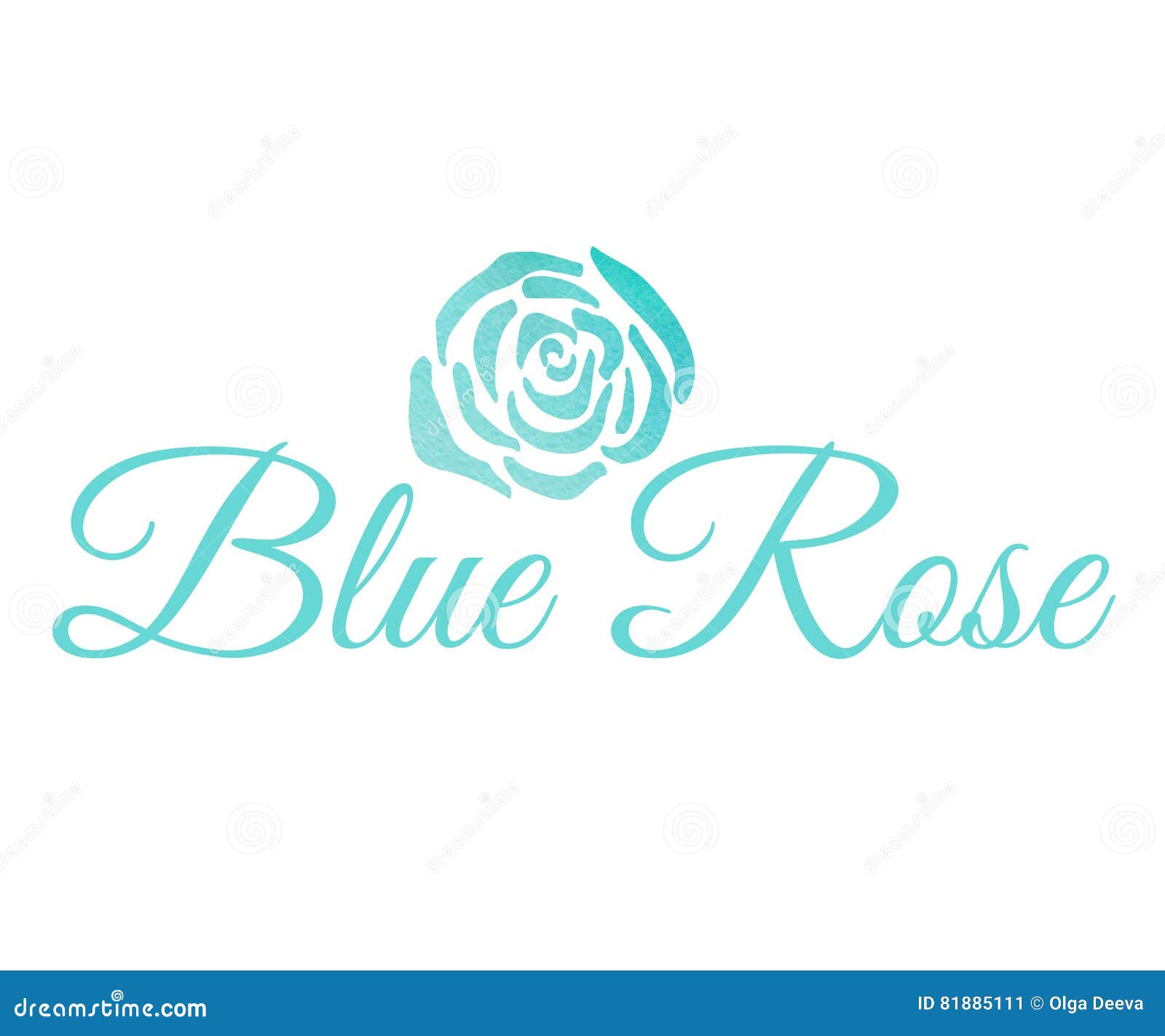 Blue Rose Logo stock vector. Illustration of sign, drawing - 81885111