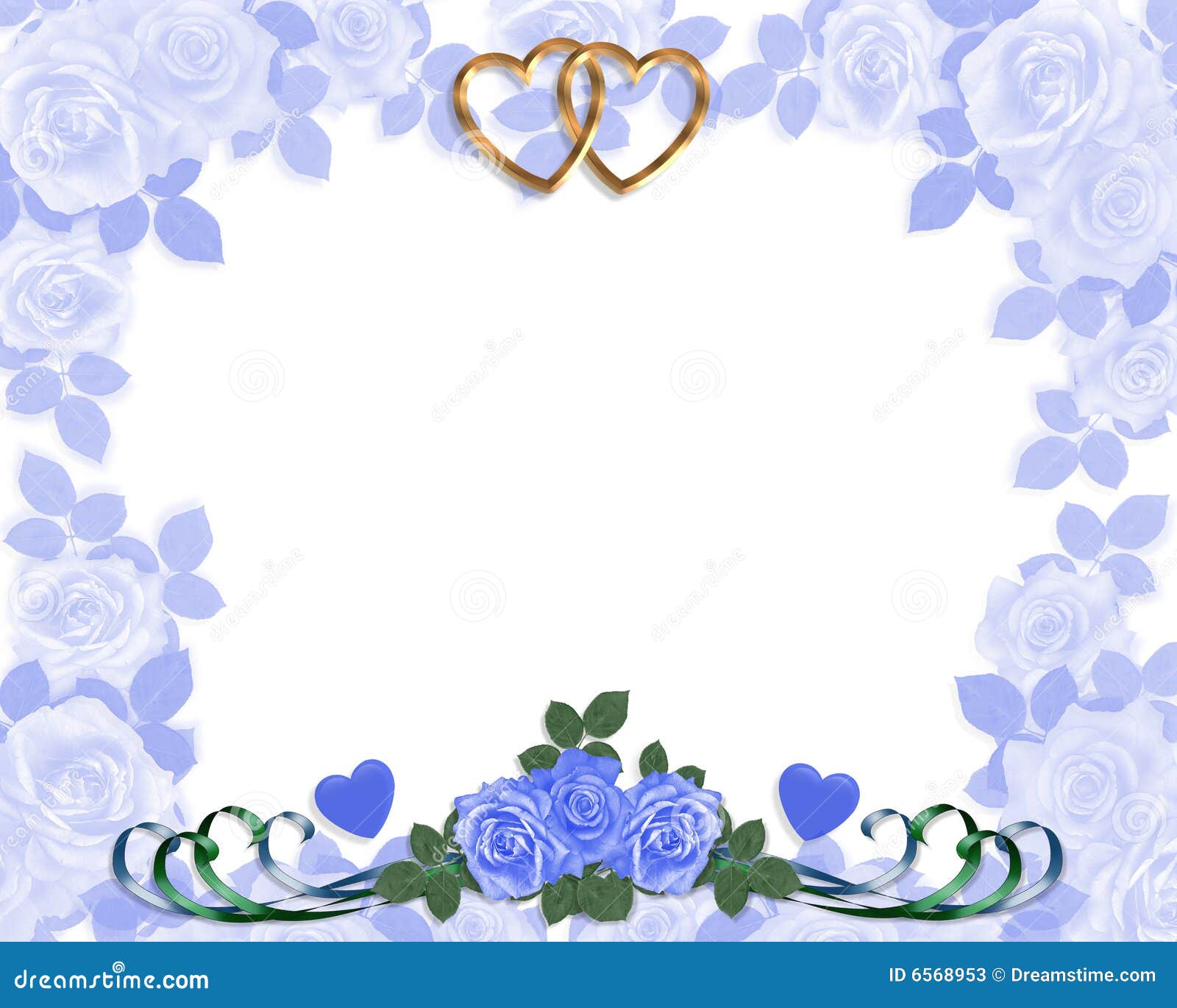 Blue roses border stock illustration. Illustration of holiday - 6568953