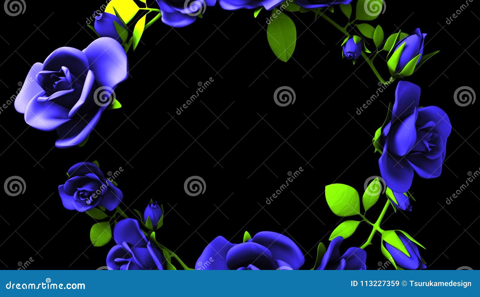 Blue Roses Frame on Black Text Space Stock Video - Video of adult ...