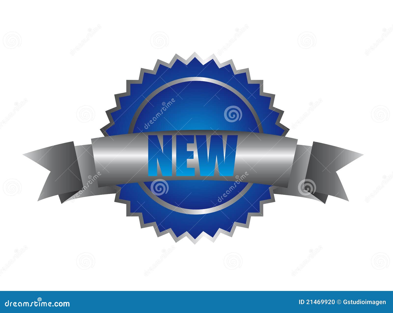 Blue rosette stock vector. Illustration of certificate - 21469920