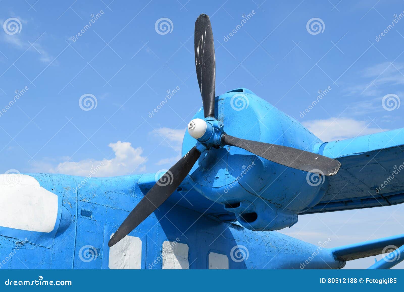 Blue Rotary-wing Aircraft on the Hill. Open-air Museum Editorial Stock ...