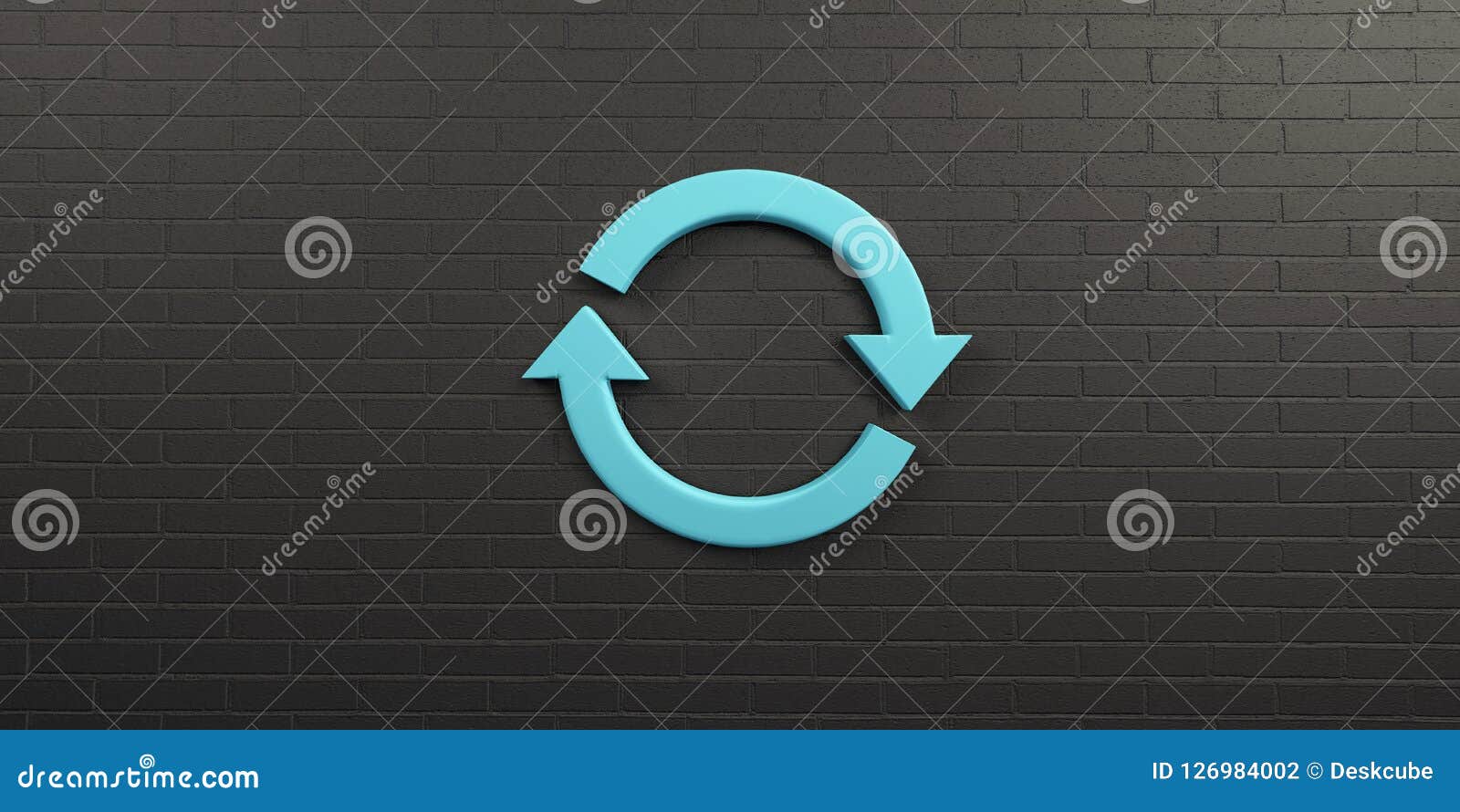 Rotate Symbol. 3D Render Illustration Stock Illustration - Illustration ...