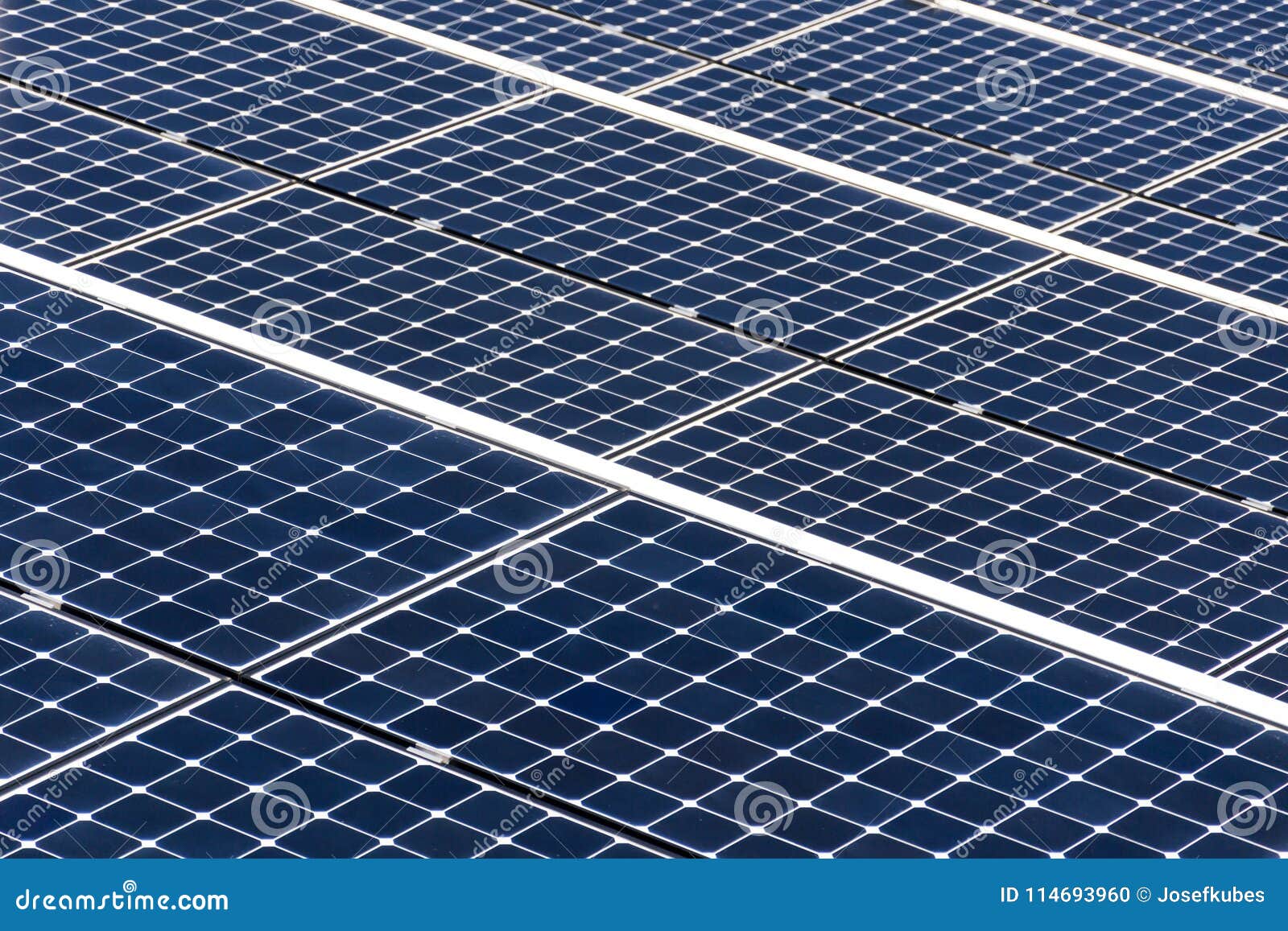 Blue Rotating Solar Panels Tilted Axis Tracker, Future Energy Concept ...