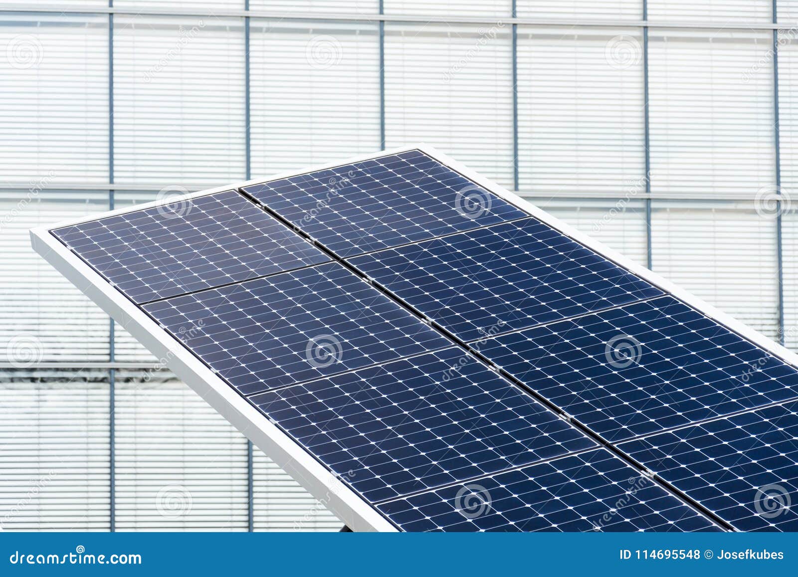 Blue Rotating Solar Panels Tilted Axis Tracker, Future Energy Concept ...