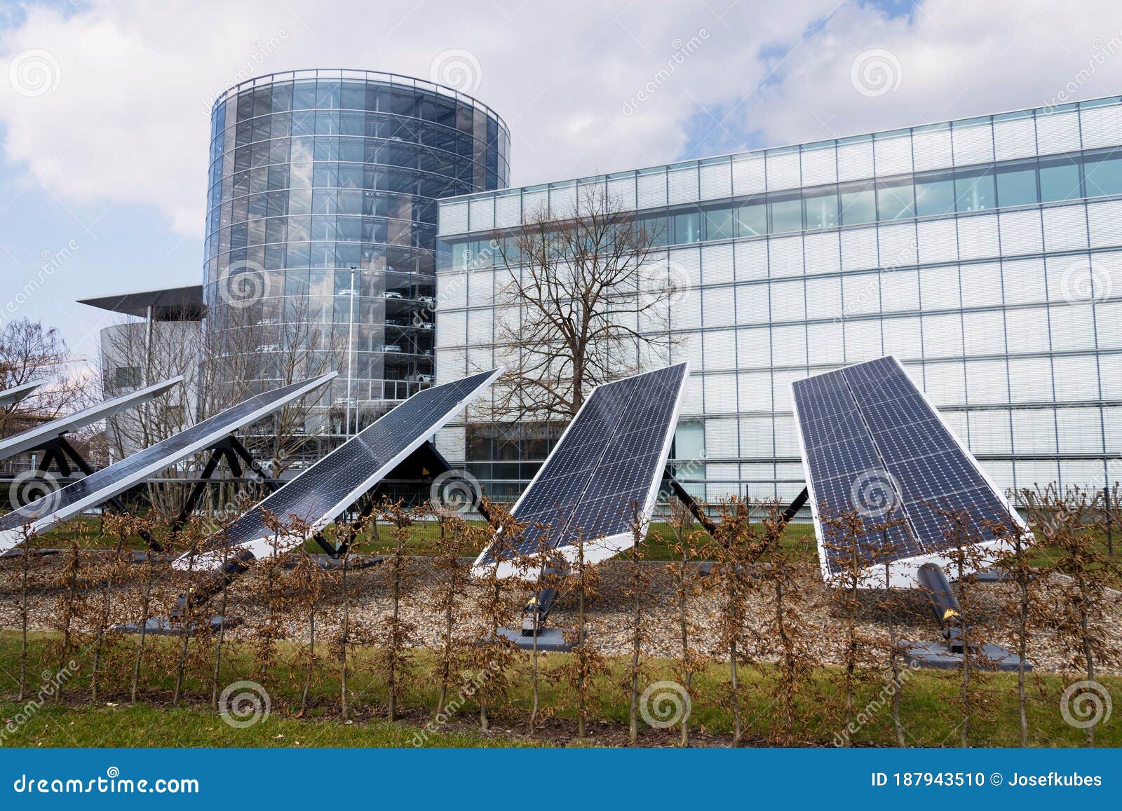 Blue Rotating Solar Panels Tilted Axis Tracker, Future Innovation ...