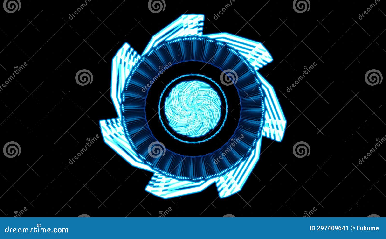 Blue Rotating Spiral Wheel Visual Dynamic Background Vj Loop Stock ...