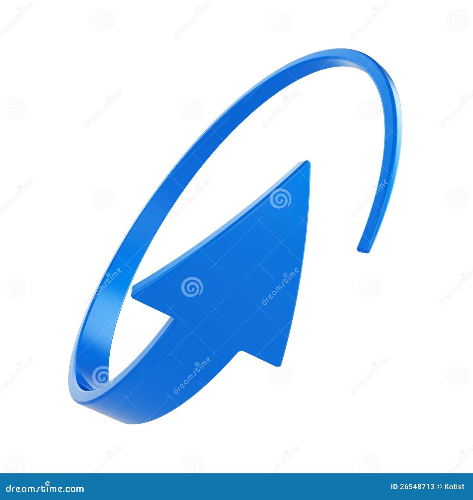 Blue round arrow stock illustration. Illustration of abstract - 26548713