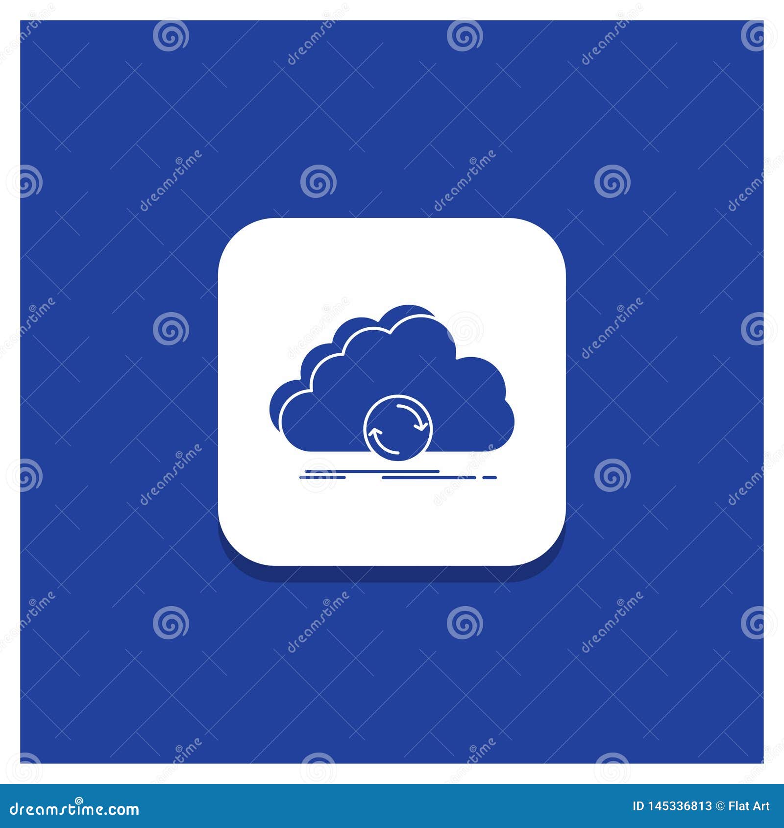Blue Round Button for Cloud, Syncing, Sync, Data, Synchronization Glyph ... Blue Round Button for Cloud, Syncing, Sync, Data, Synchronization Glyph ...