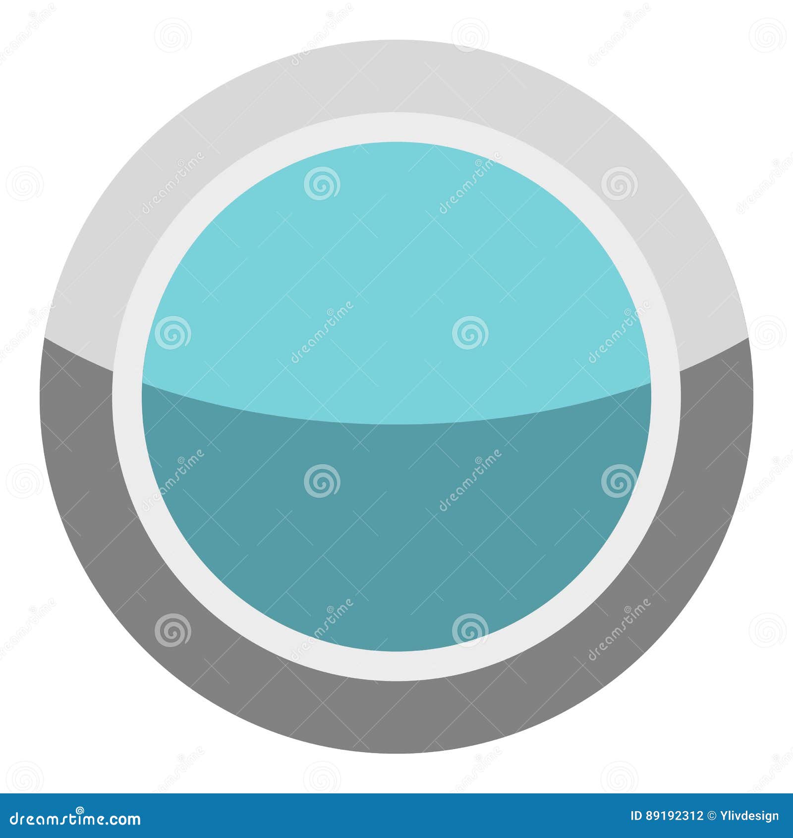 Blue Round Button Icon, Cartoon Style Stock Vector - Illustration of ...