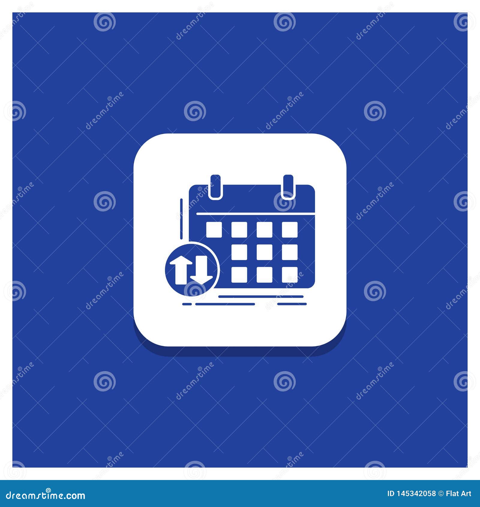 Blue Round Button for Schedule, Classes, Timetable, Appointment, Event ...
