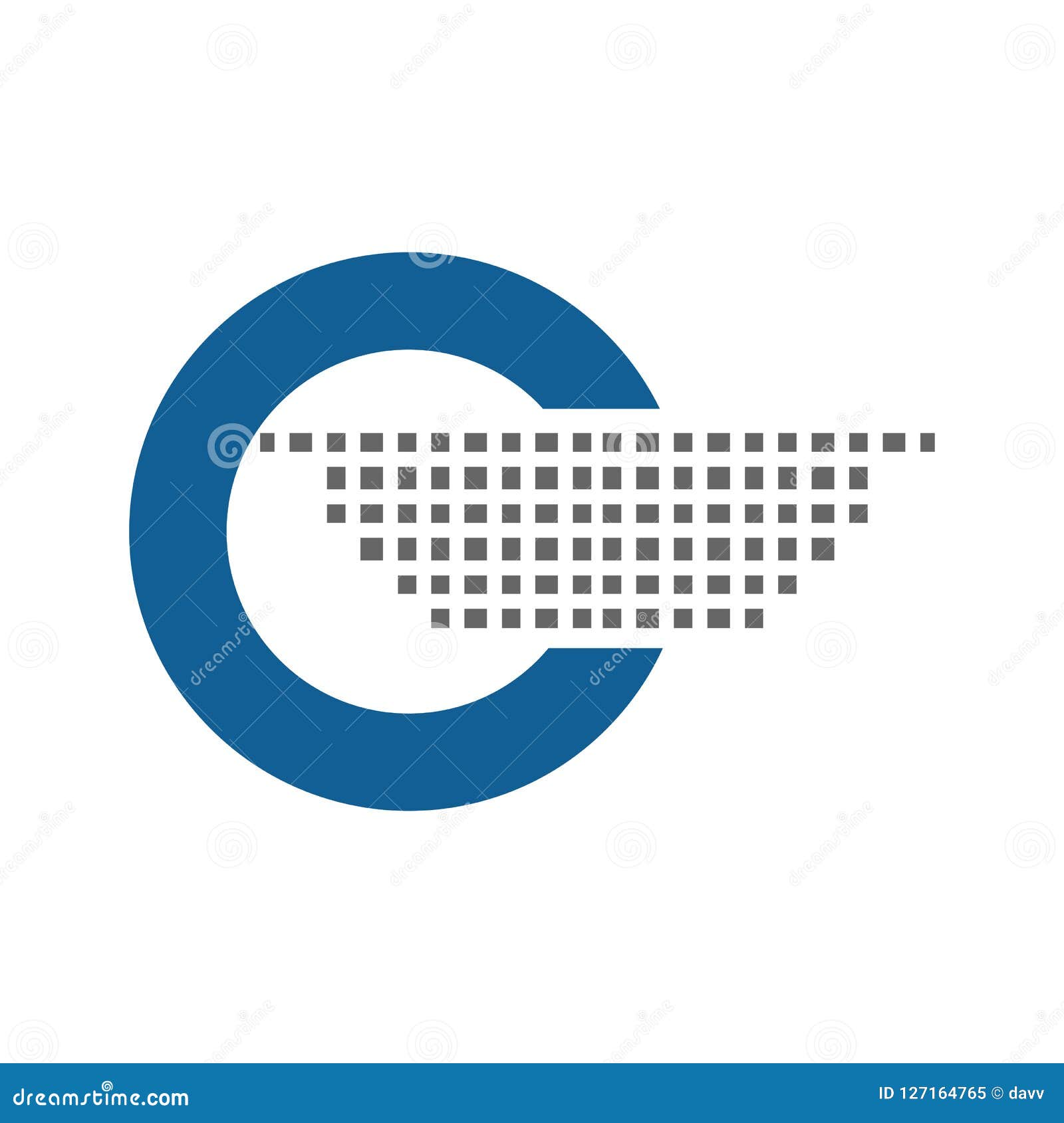 Blue Round Circle Logo Vector Icon Stock Vector - Illustration of logo ...