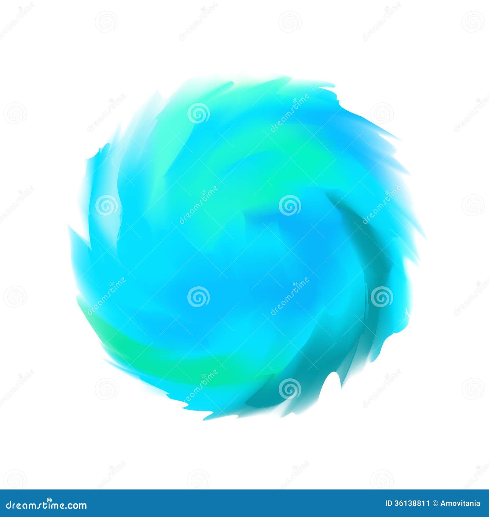 Blue Round Dynamic Form stock vector. Illustration of paint - 36138811