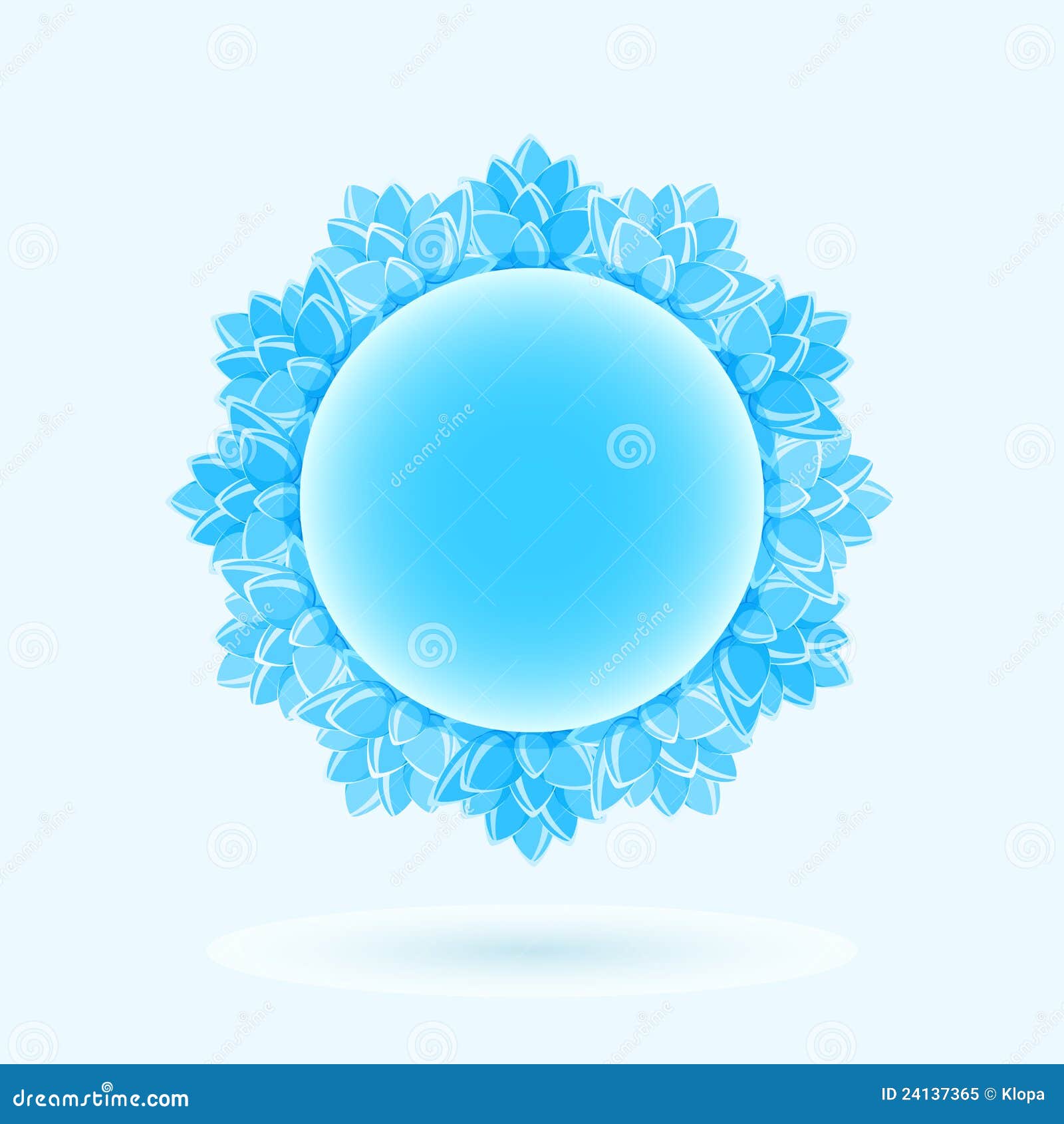 Blue Round Frame stock vector. Illustration of frame - 24137365