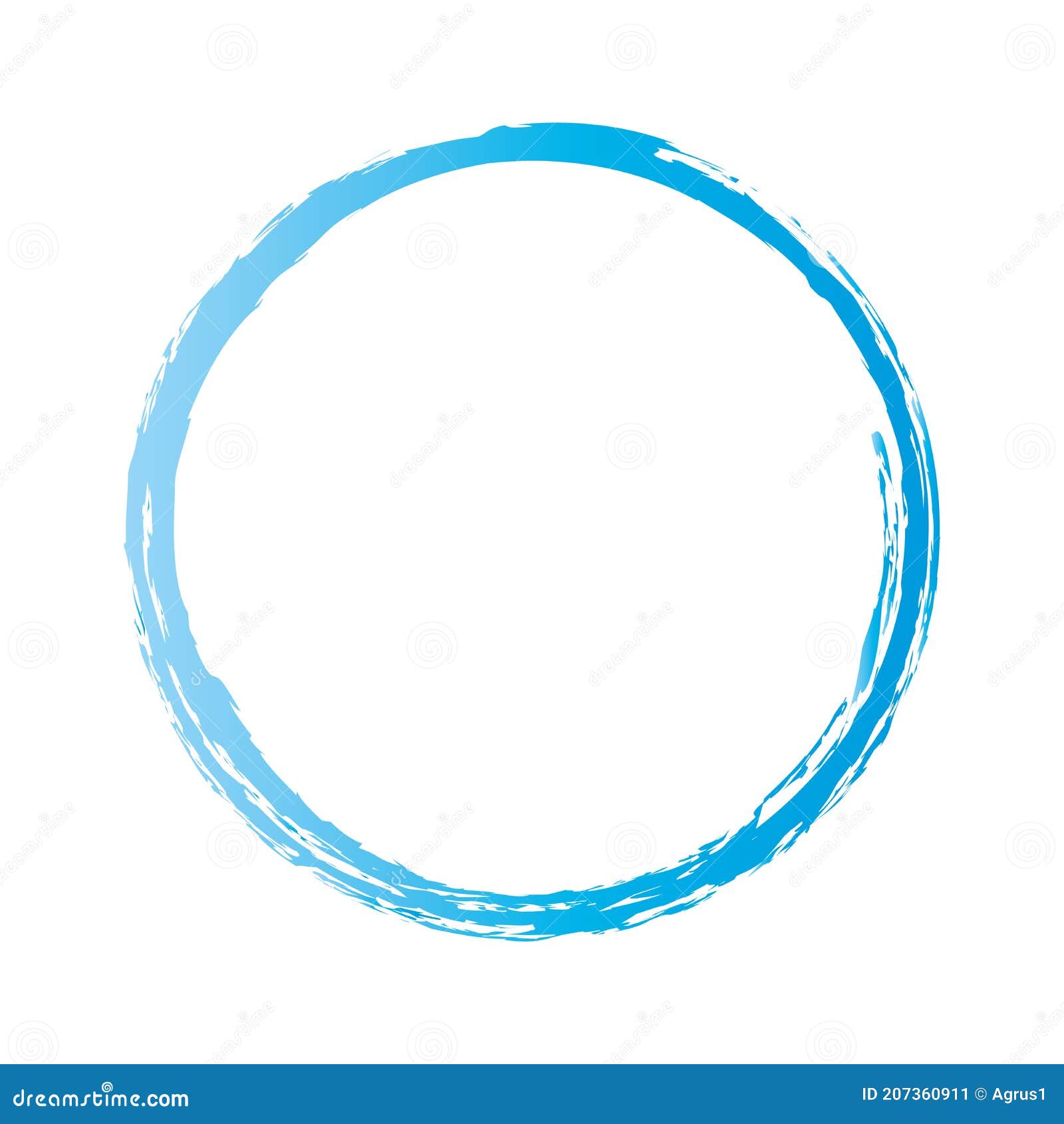 Blue Round Frame Banner Isolated on White Background Stock Vector ...