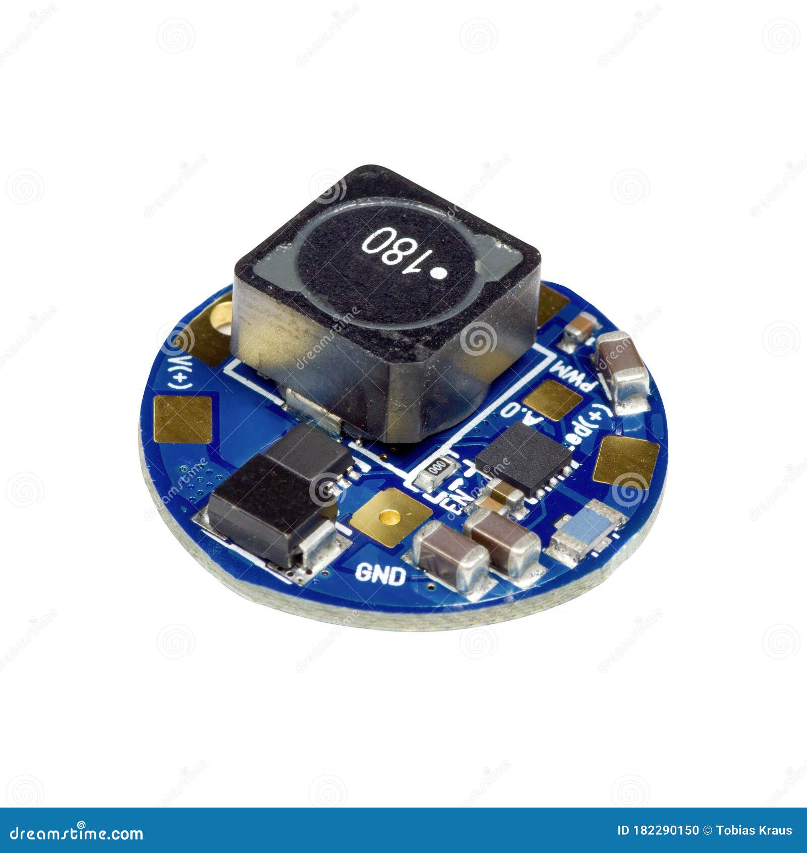 Blue Round Led Driver PCB Board with Inductance Coil and Surface Mount ...