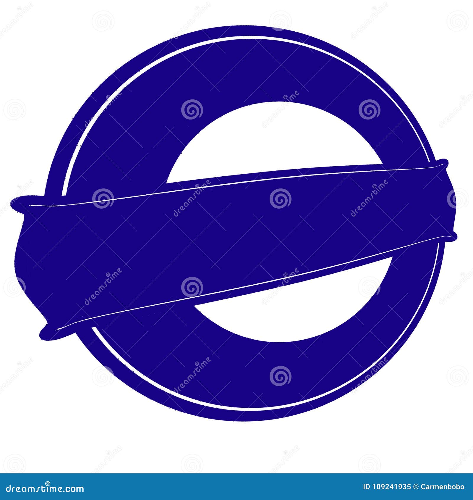 Blue round stamp stock illustration. Illustration of symbol - 109241935